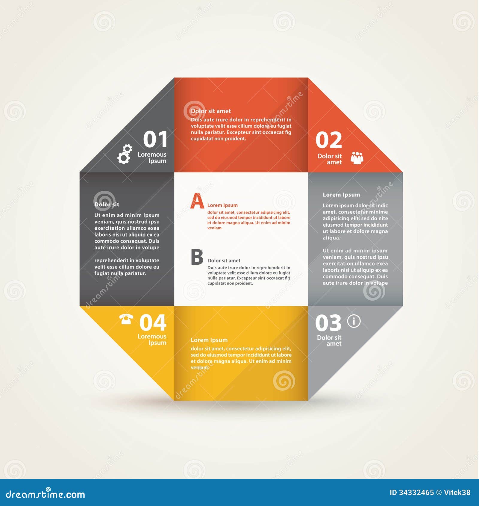 Vector Colorful Abstract Shape. Infographic Template with Place Stock ...