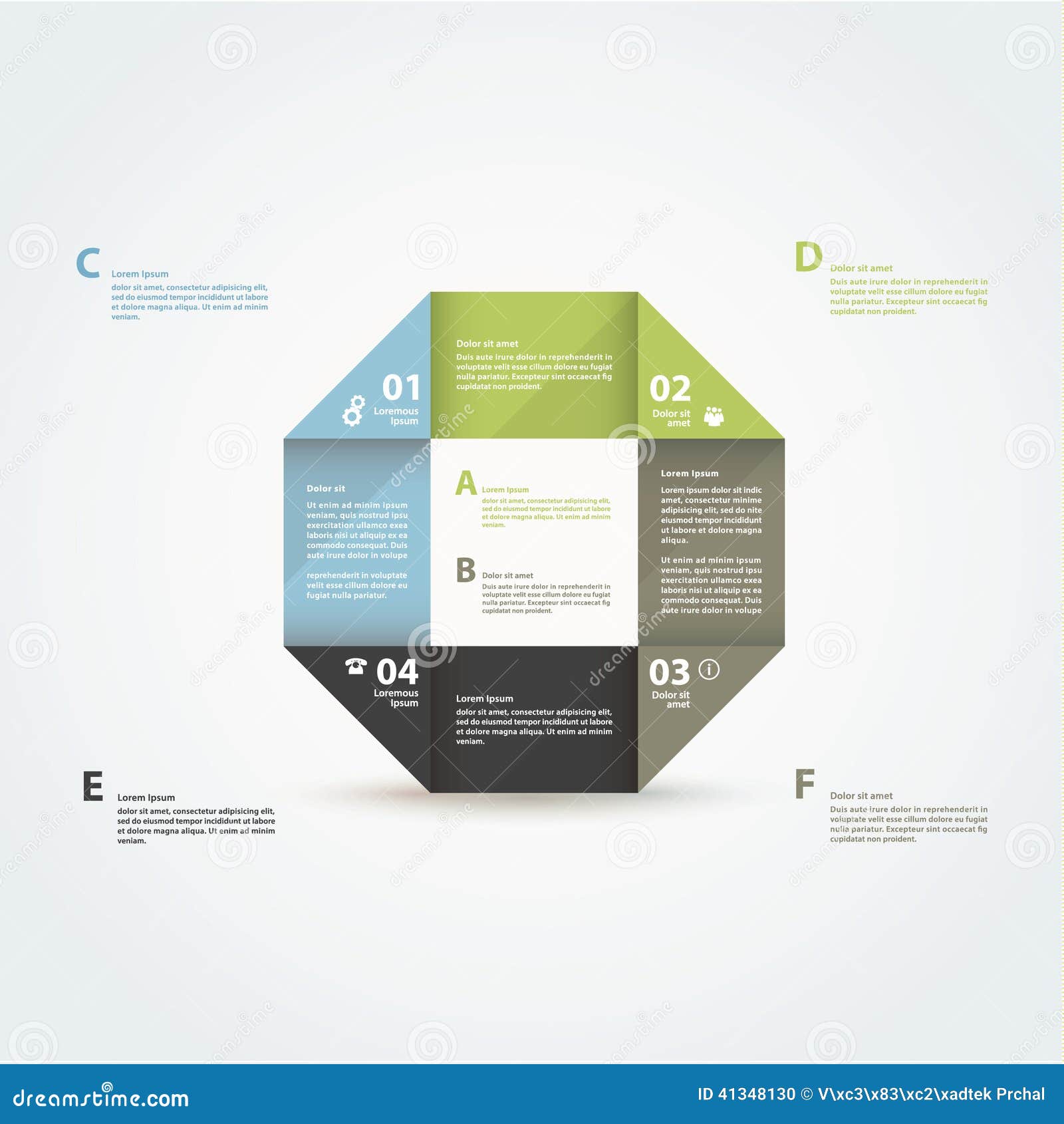 Vector Colorful Abstract Shape. Infographic Template with Place Stock ...