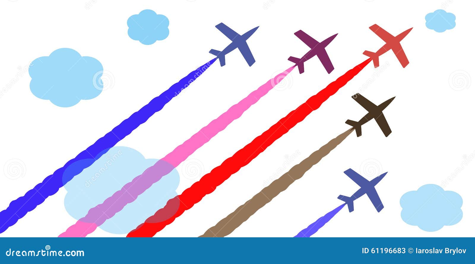 Vector colorful aircraft stock vector. Illustration of concept - 61196683