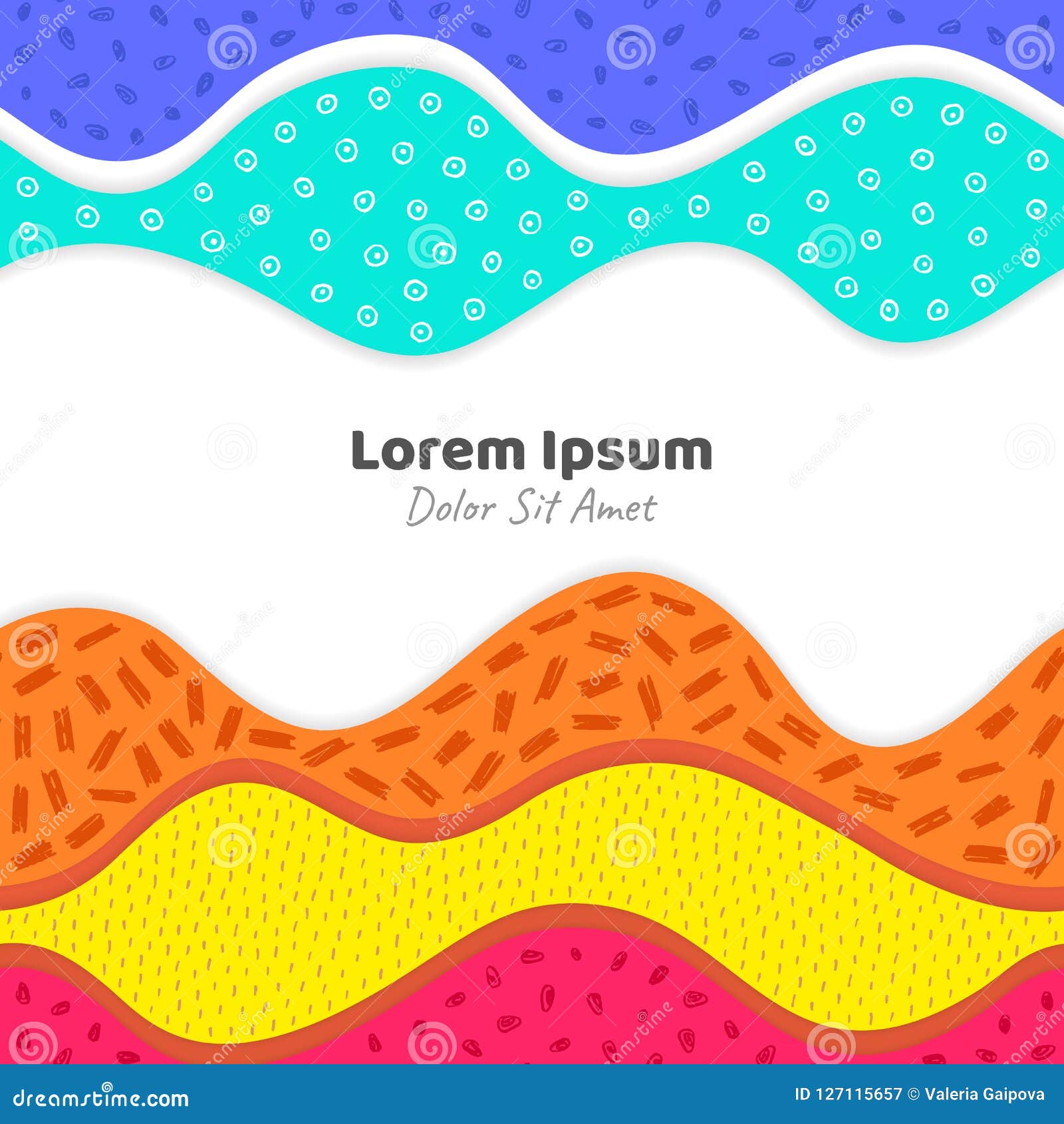 Vector Colorful Background with Abstract Textured Waves. Curve Shapes ...