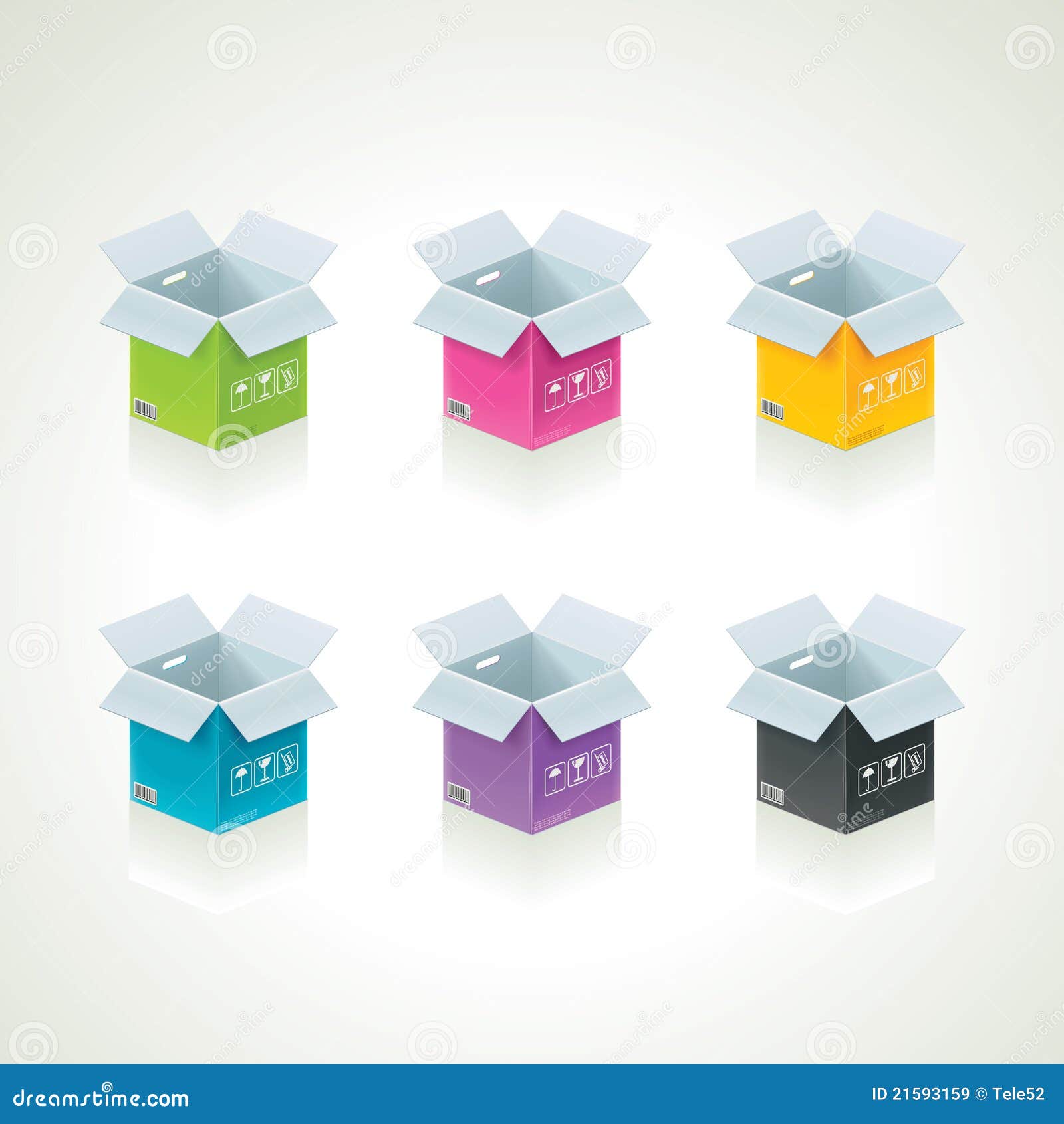 Vector colorful boxes stock vector. Illustration of gift - 21593159