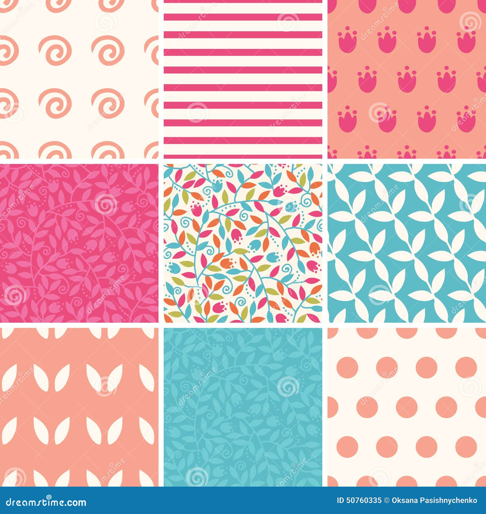 Vector Colorful Branches Set of Nine Matching Stock Vector ...