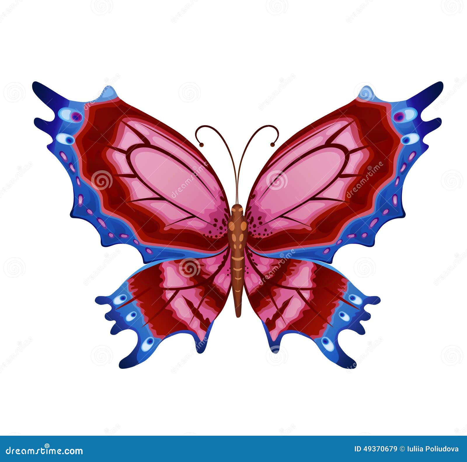 Vector Colorful Bright Butterflies Stock Illustration - Illustration of ...