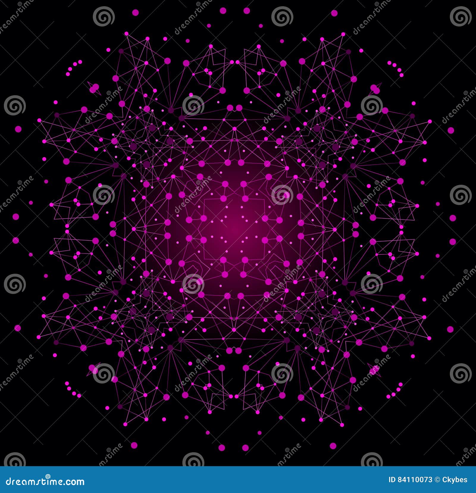Vector Colorful Bright Shape, Molecular Structure with Lines and Stock ...