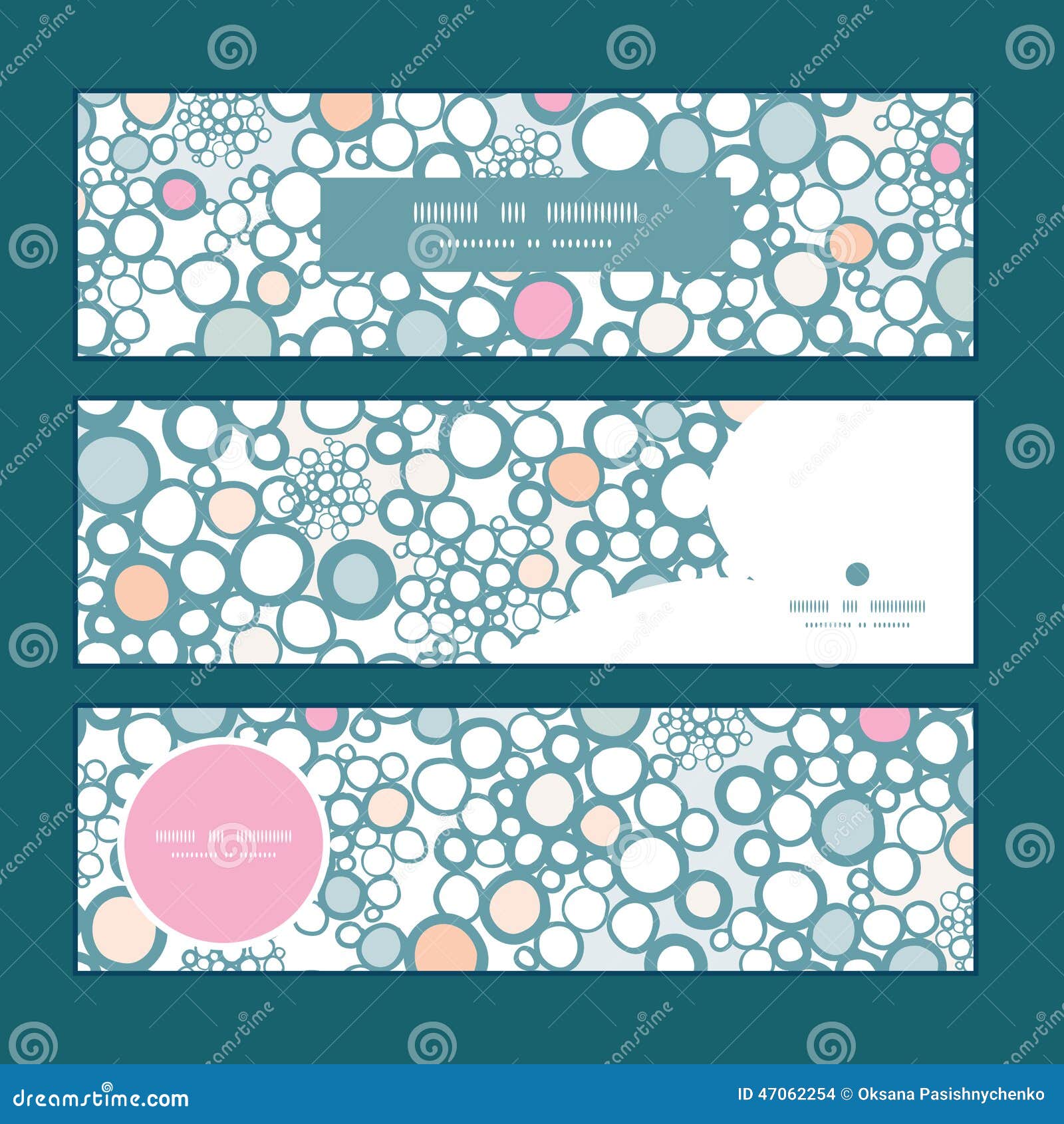 Vector Colorful Bubbles Horizontal Banners Set Stock Vector ...