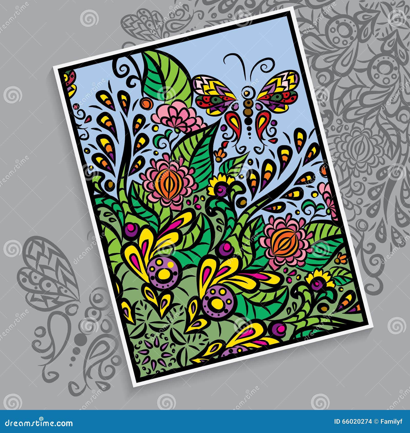 Vector Colorful Card. Background with Ornament. Stock Vector ...