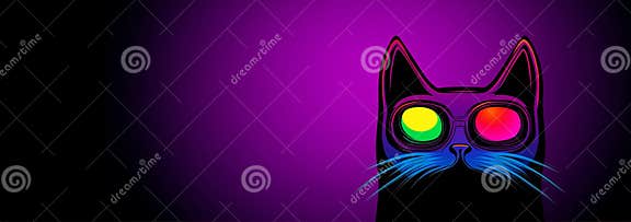 Vector Colorful Cats Horizontal Seamless Pattern Background Border ...