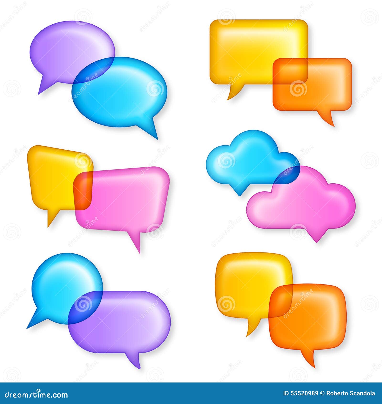 Vector Colorful Chat Bubbles Stock Vector - Illustration of bubble ...
