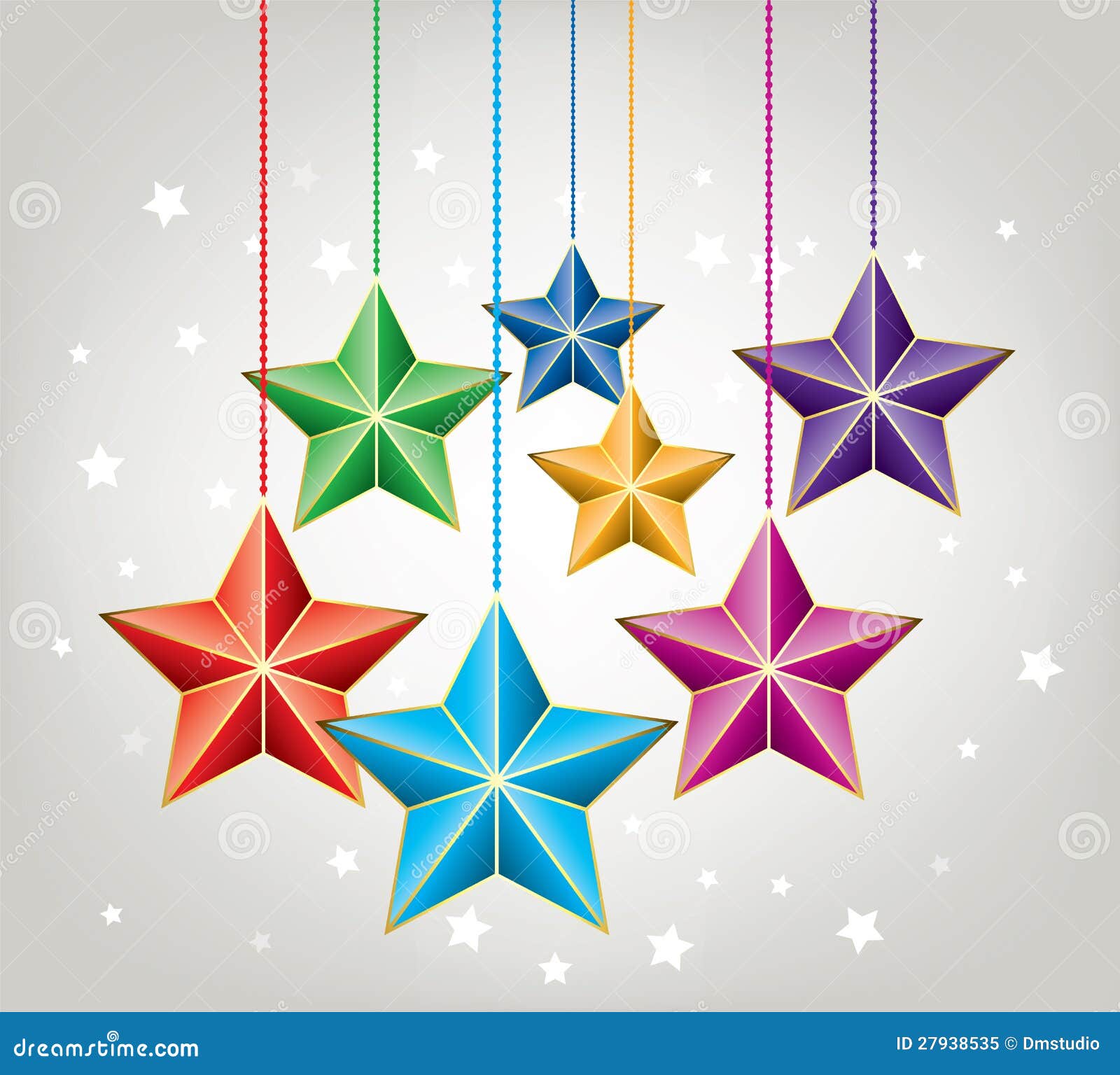 Vector Colorful Christmas Stars Stock Vector - Illustration of ...