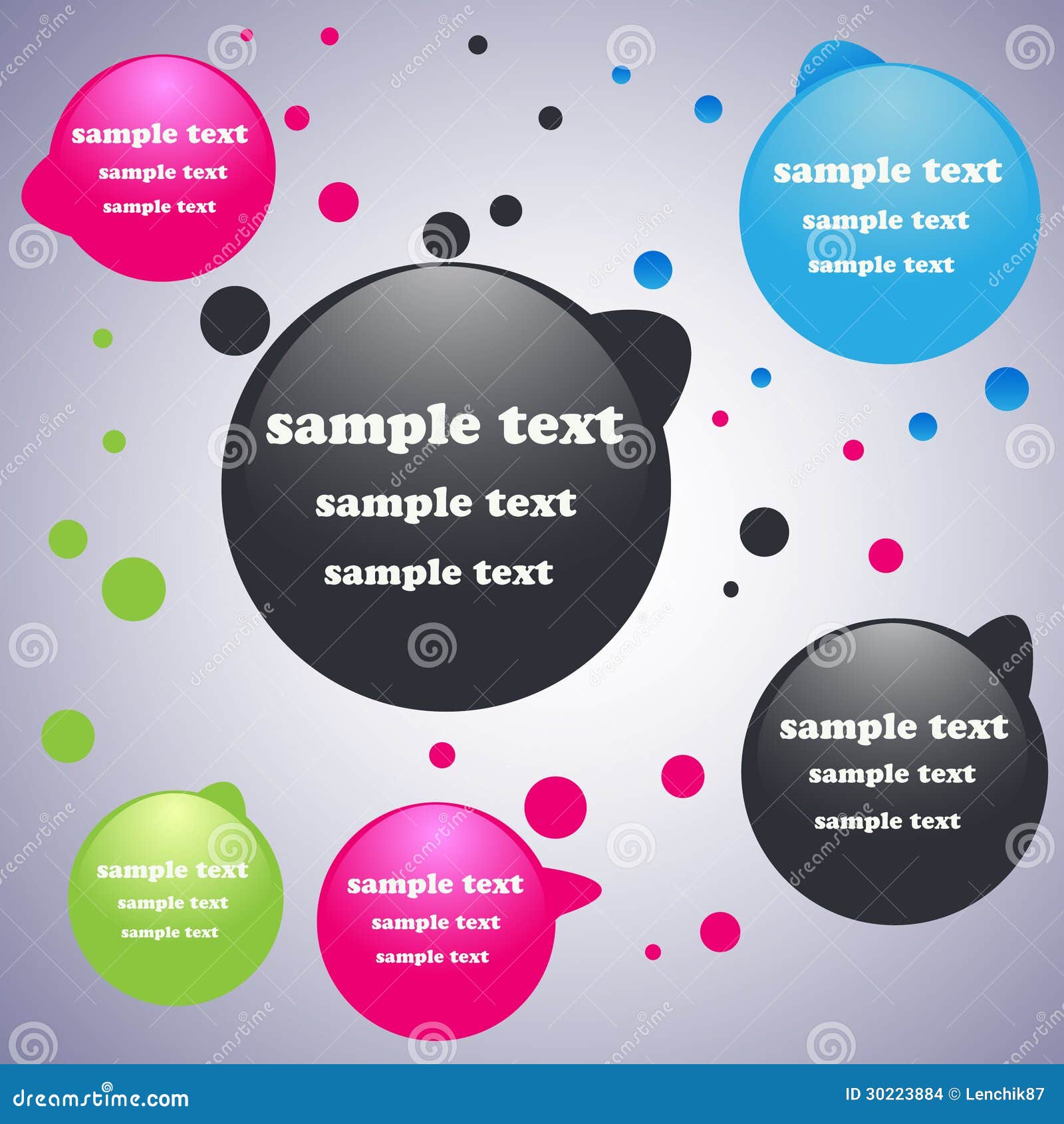 Bright & Colorful Chat Bubbles Stock Vector - Illustration of clouds ...