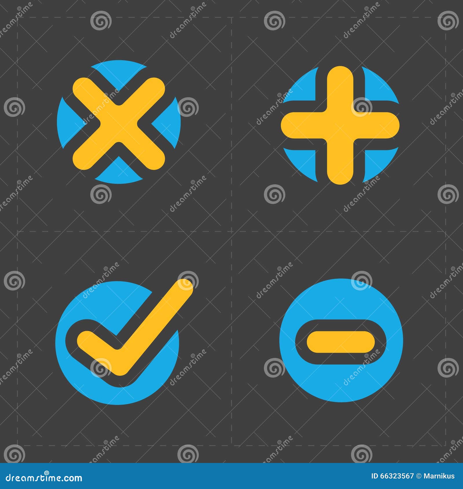 Vector Colorful Confirm Icons Set Stock Vector - Illustration of okay ...