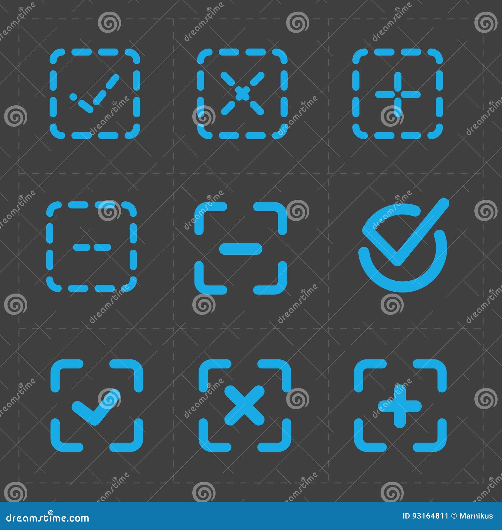 Vector Colorful Confirm Icons Set Stock Vector - Illustration of ...