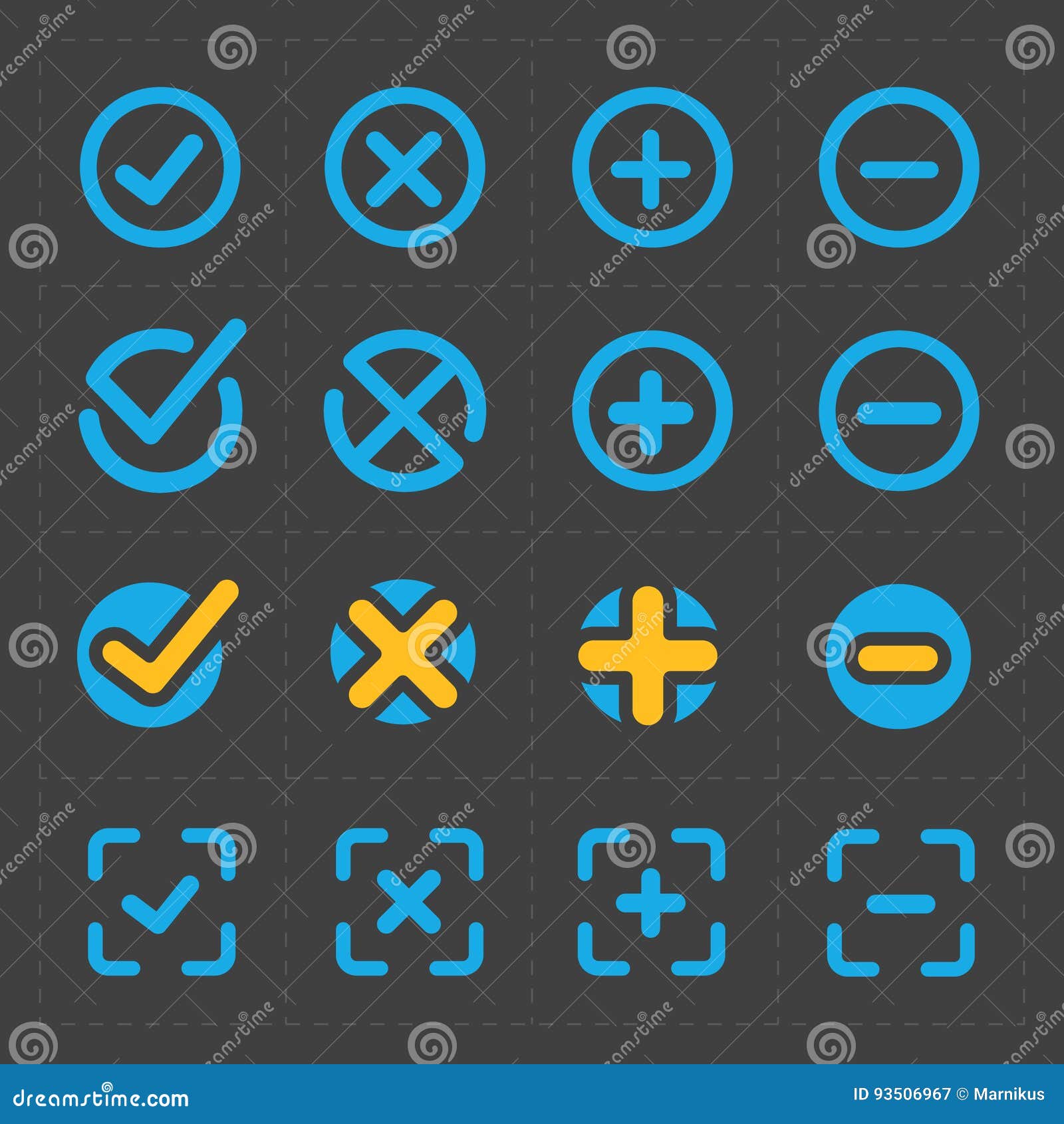 Vector Colorful Confirm Icons Set Stock Vector - Illustration of list ...