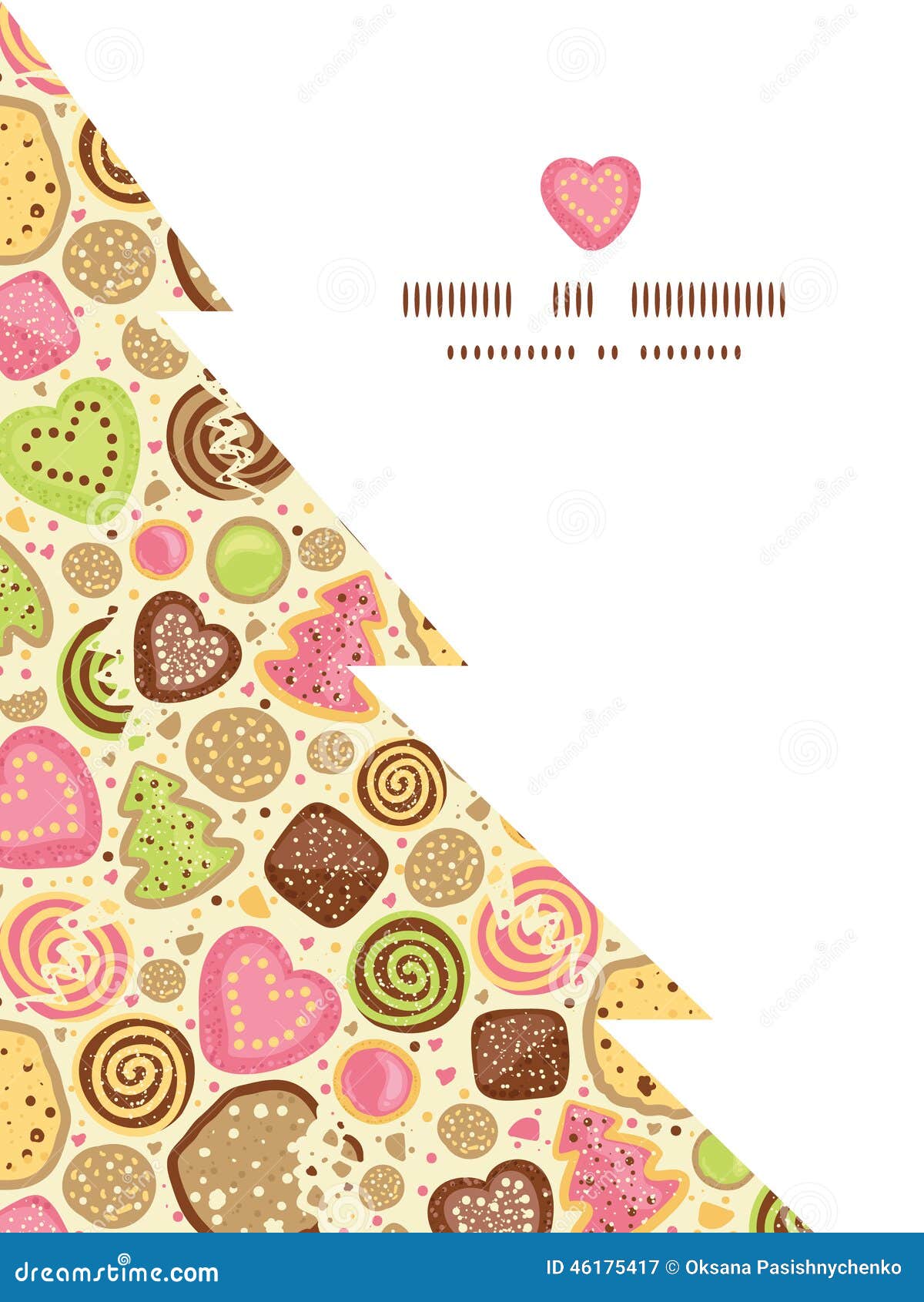 Vector Colorful Cookies Christmas Tree Silhouette Stock Vector ...