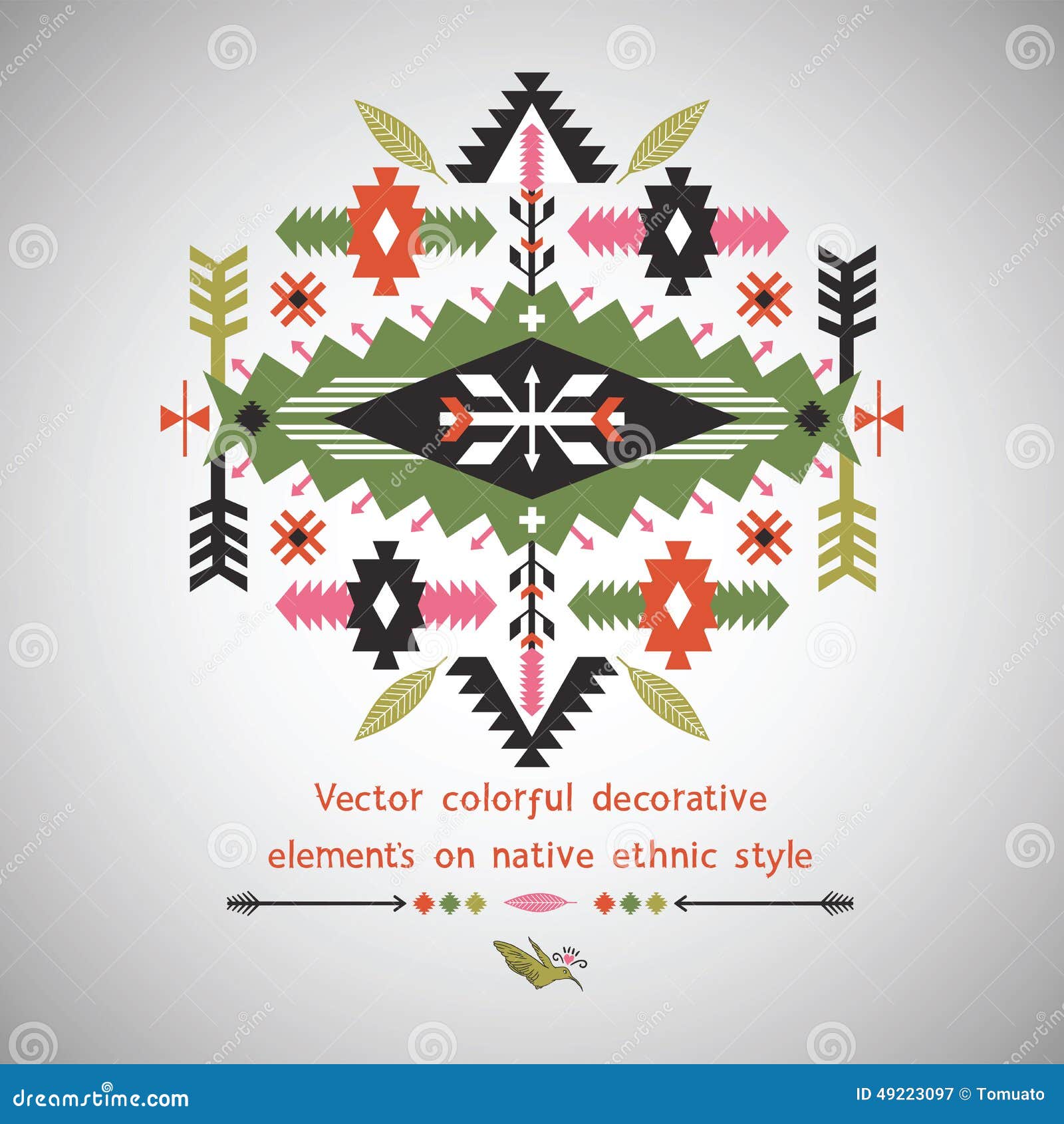 Vector Colorful Decorative Element in Native Stock Vector ...
