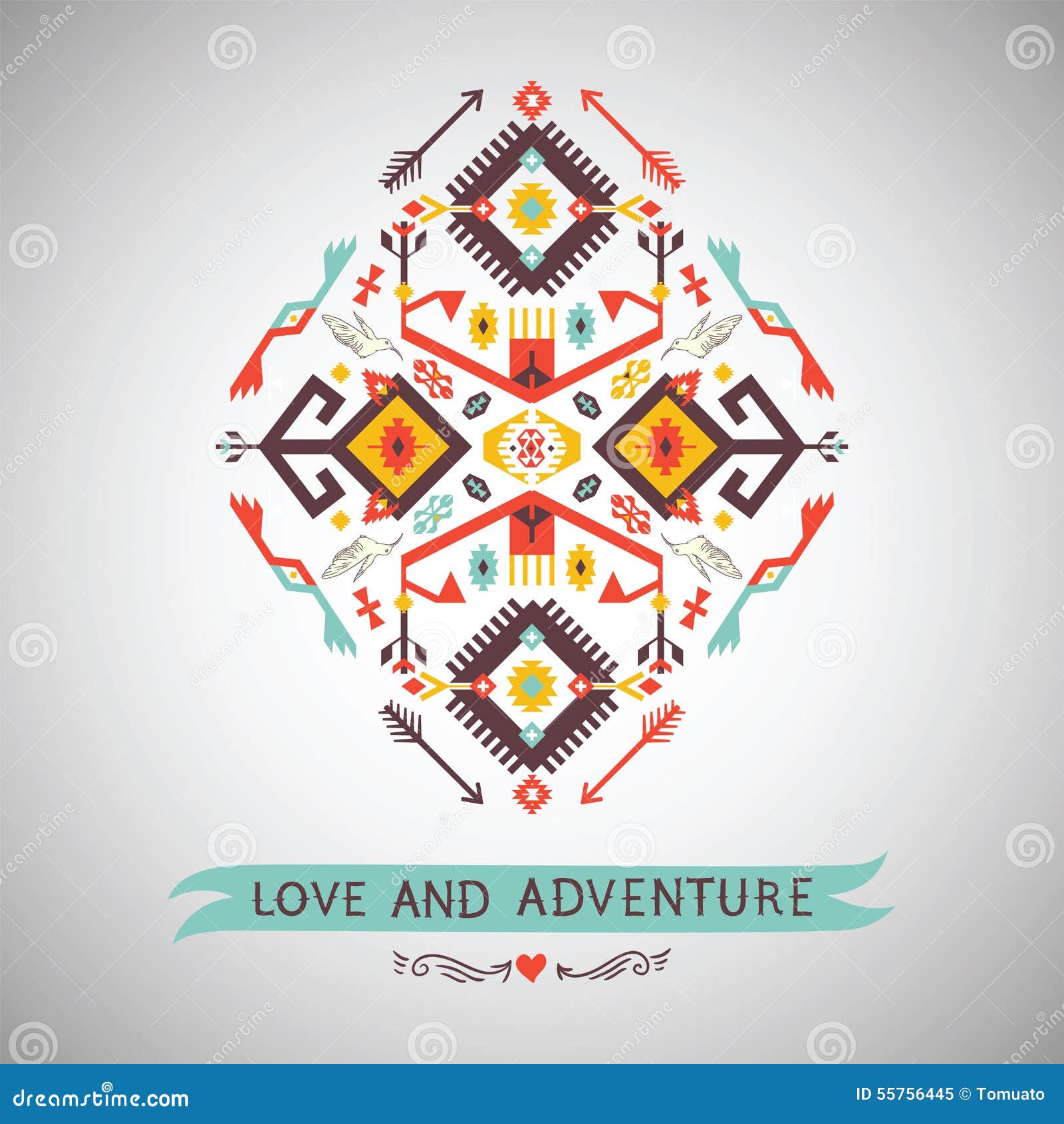 Vector Colorful Decorative Element on Native Stock Vector ...