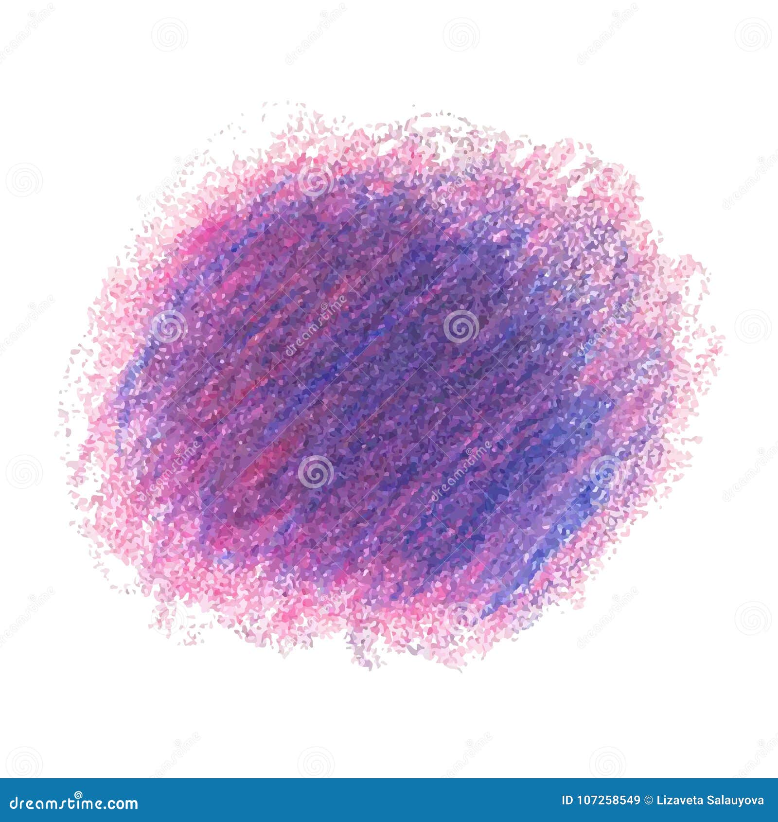 Purple Crayon Scribble Texture Stain on White Background Stock Vector ...