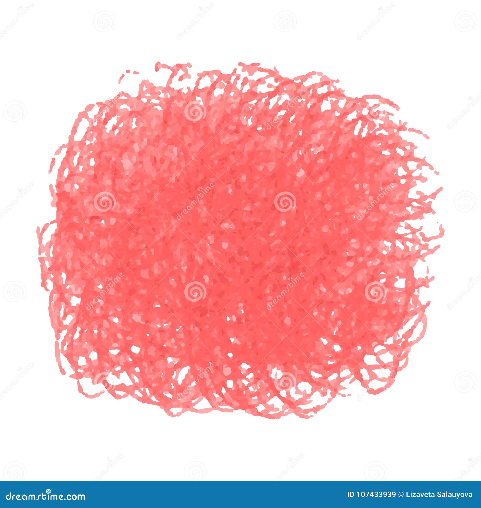 Red Pen Scribble Texture Stain Isolated on White Background Stock ...