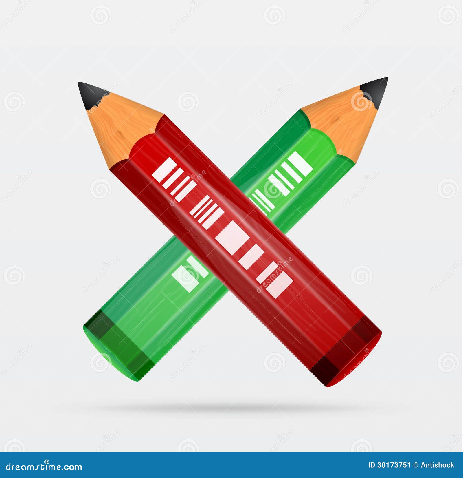 Vector Colorful Detailed Pencils Icon Stock Vector - Illustration of ...