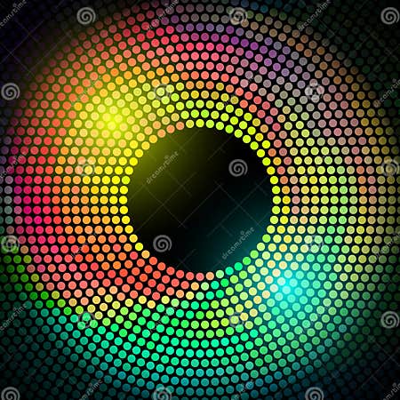 Vector Colorful Disco Lights Frame Stock Illustration - Illustration of ...