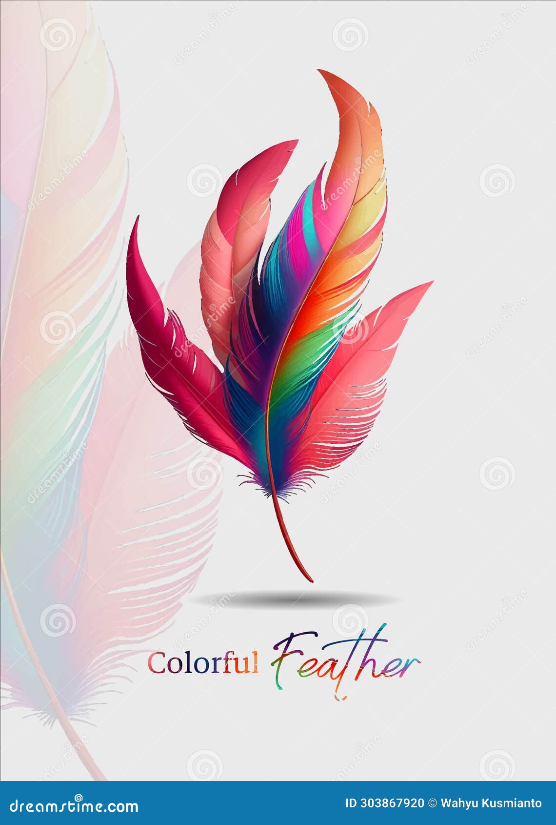 Vector Colorful Feathers for Carnival Compositions, and Other ...