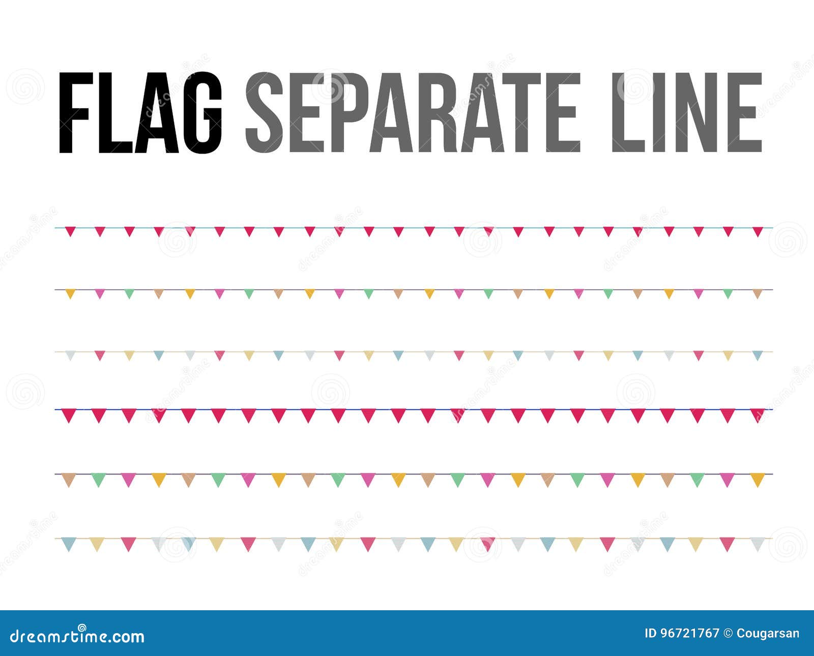 Vector Colorful Flag Separate Line Design Layout Component Stock Vector ...
