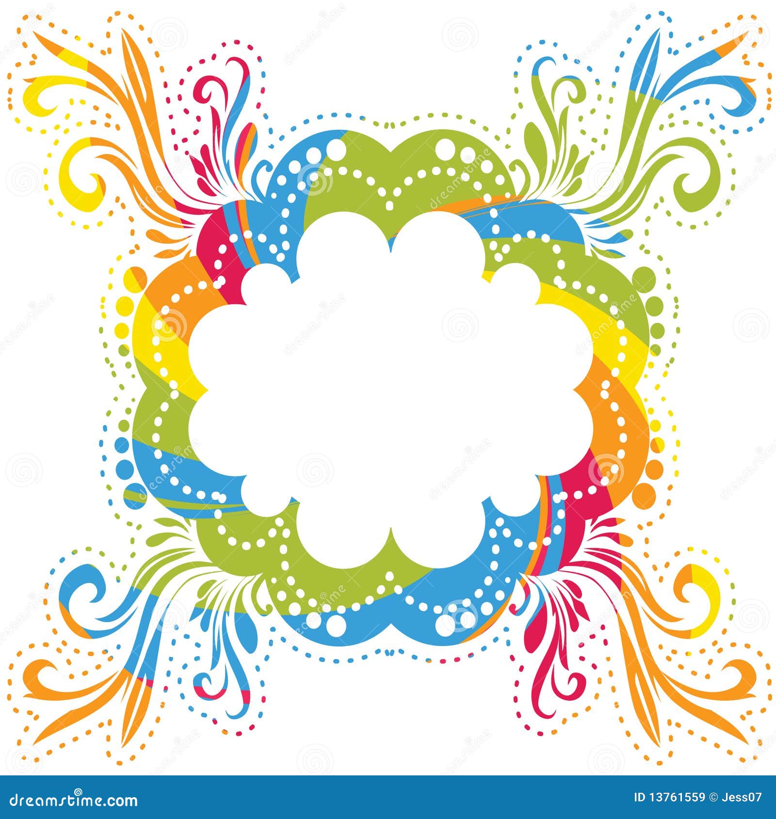 Vector colorful frame stock illustration. Illustration of decoration ...