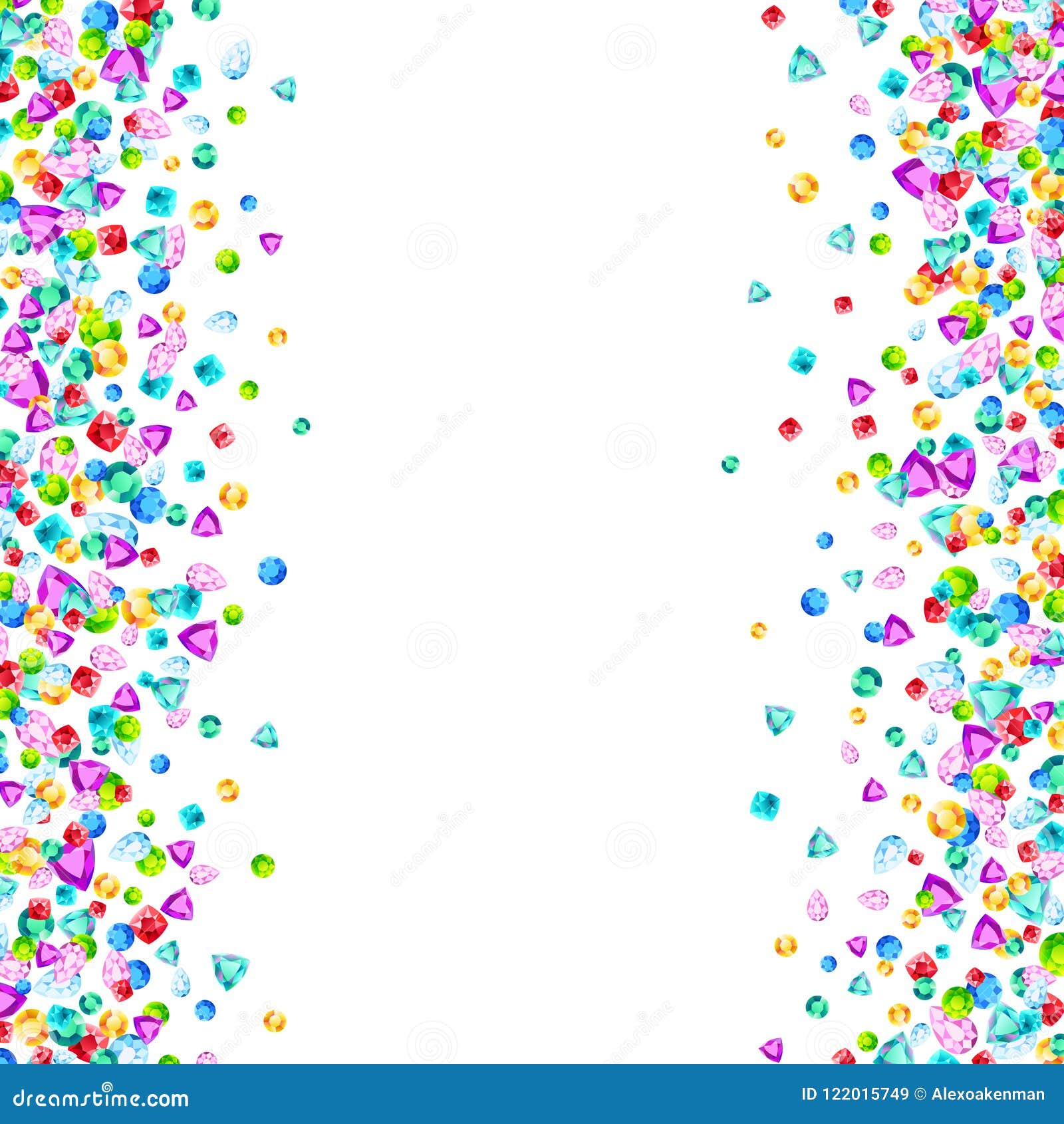 Vector Colorful Gem Stones Background Element in Flat Style Stock ...