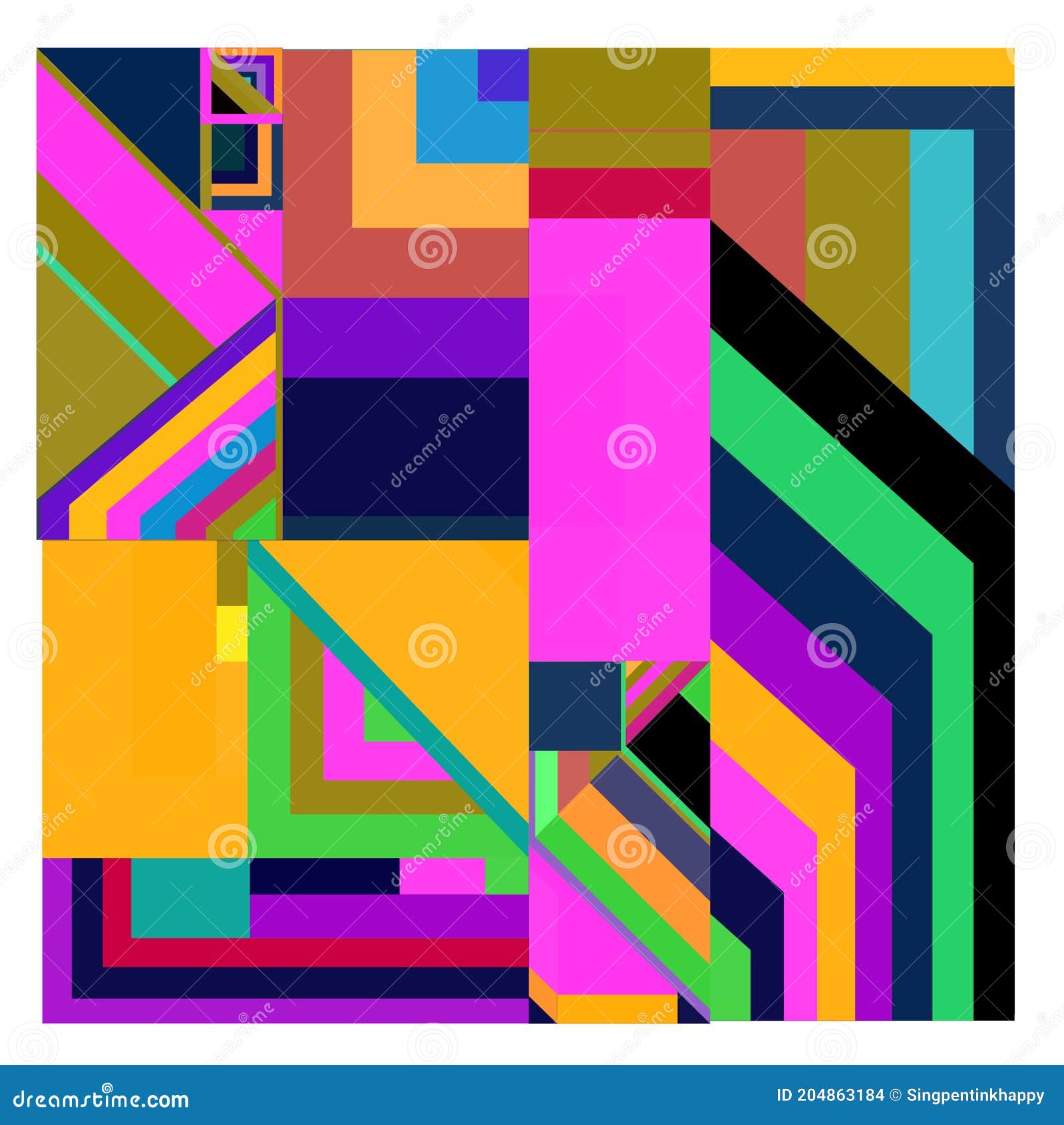 Vector Colorful Geometric and Curve Background Pattern for Feed Stock ...