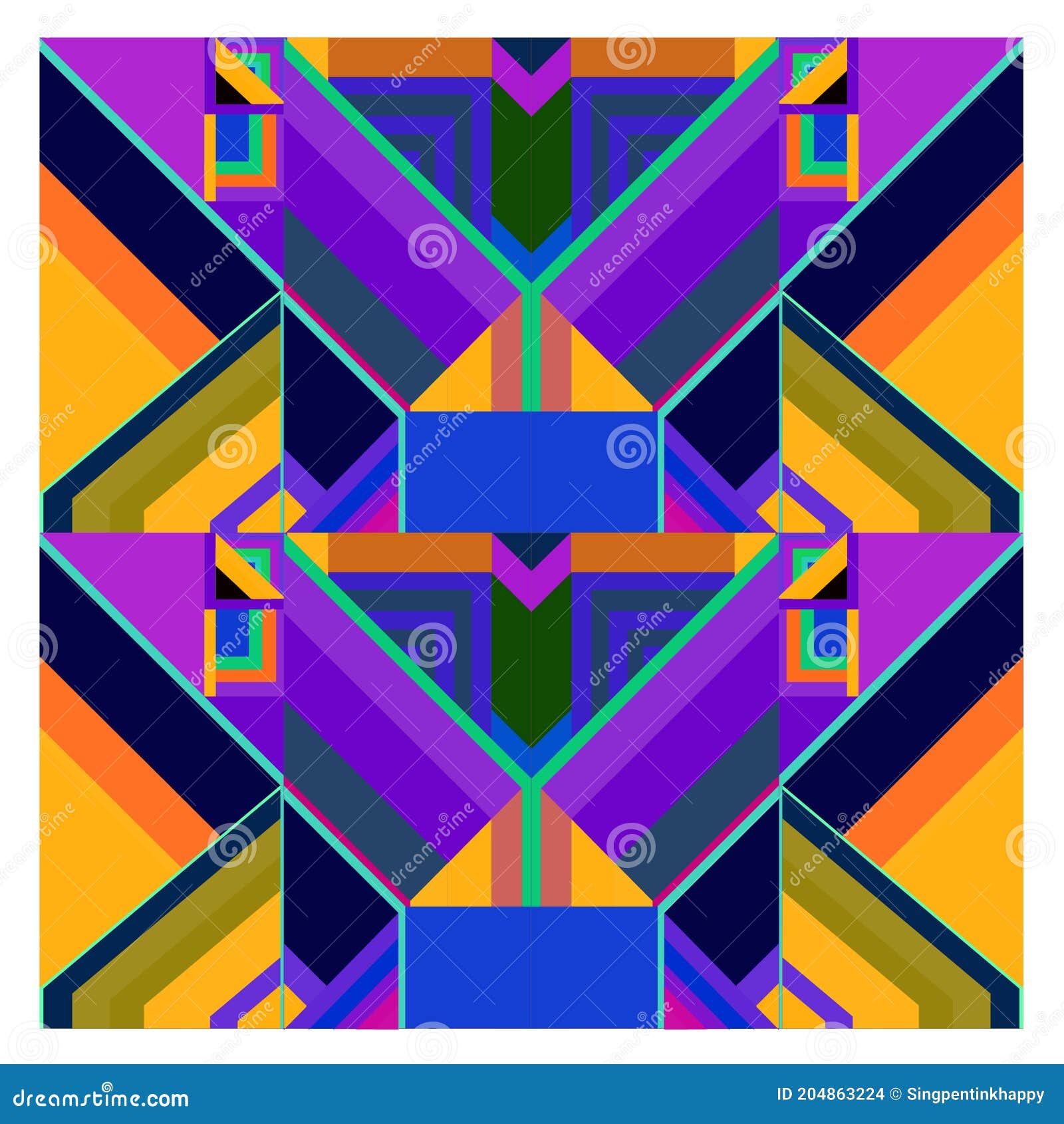 Vector Colorful Geometric and Curve Background Pattern for Feed Stock ...