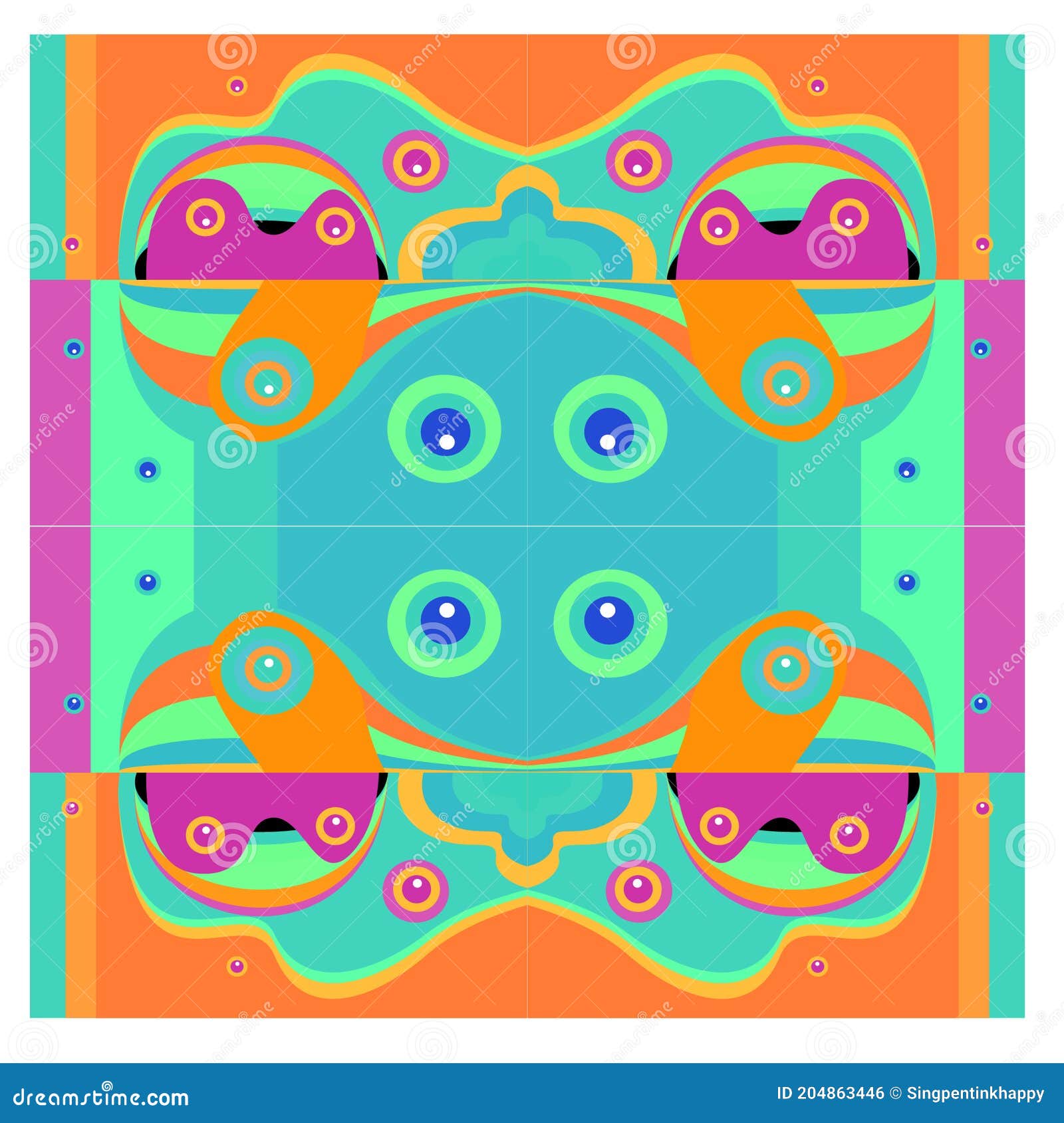 Vector Colorful Geometric and Curve Background Pattern for Feed Stock ...