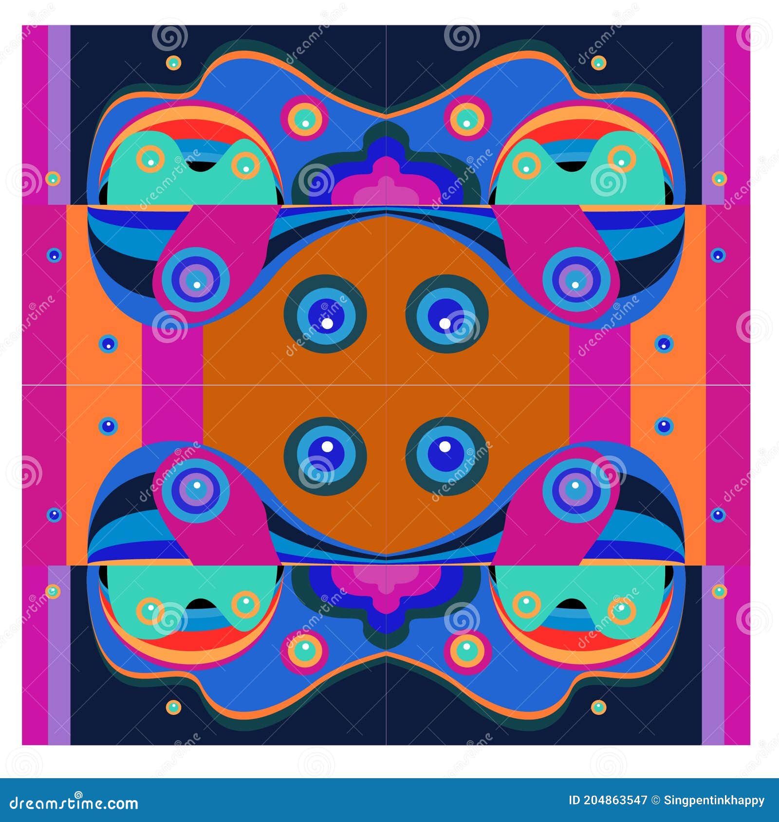 Vector Colorful Geometric and Curve Background Pattern for Feed Stock ...