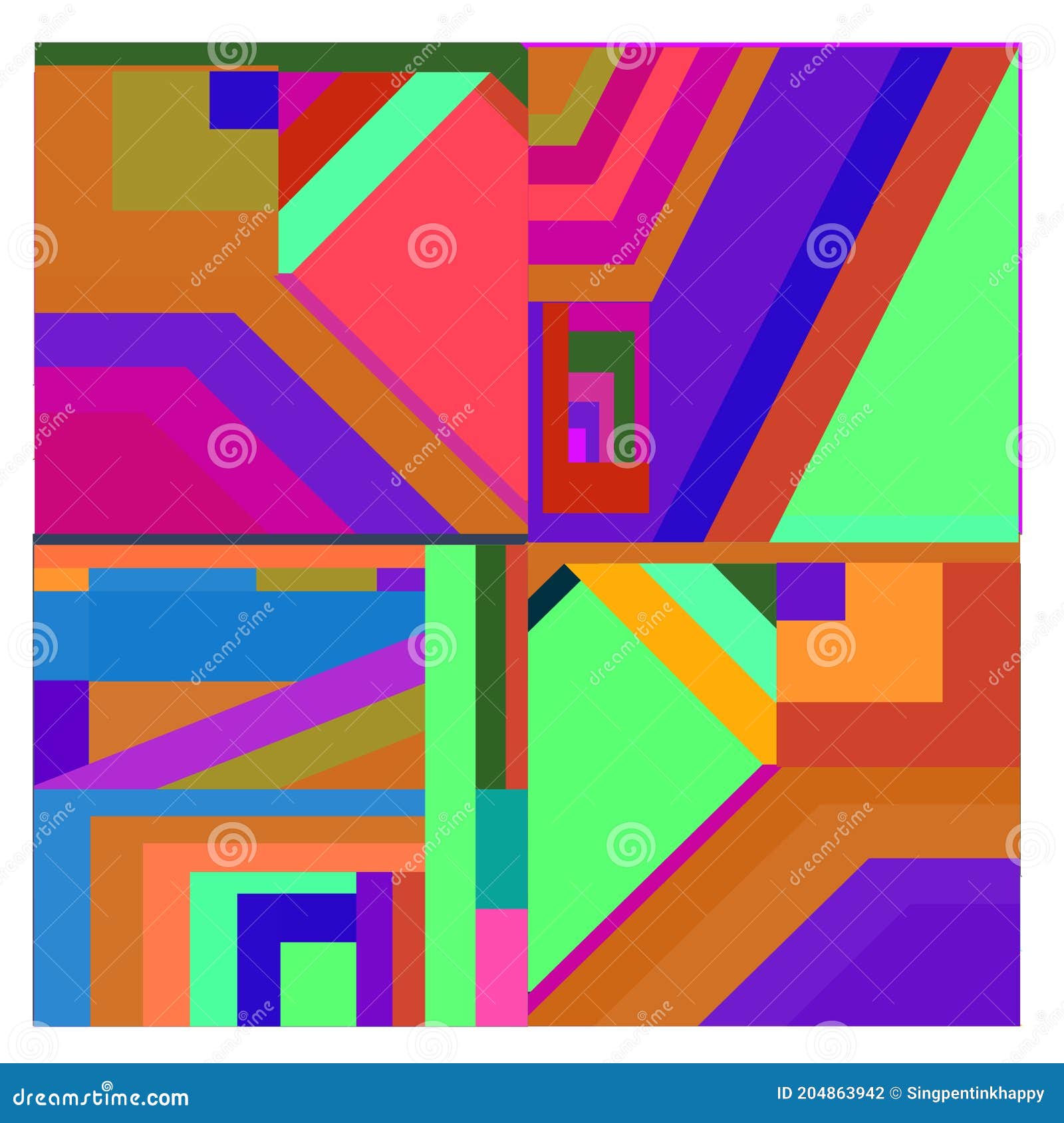 Vector Colorful Geometric and Curve Background Pattern for Feed Stock ...