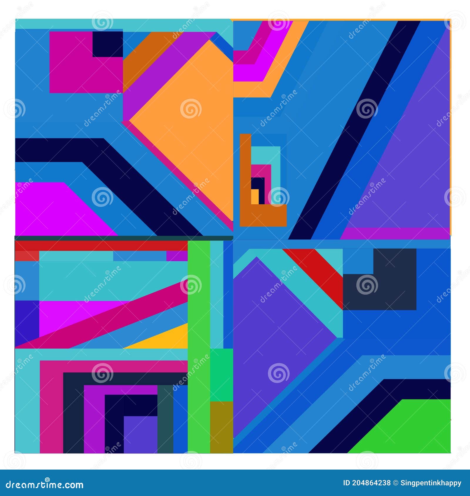 Vector Colorful Geometric and Curve Background Pattern for Feed Stock ...