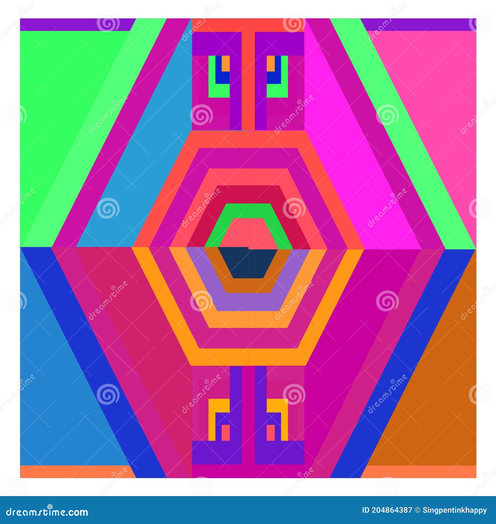 Vector Colorful Geometric and Curve Background Pattern for Feed Stock ...