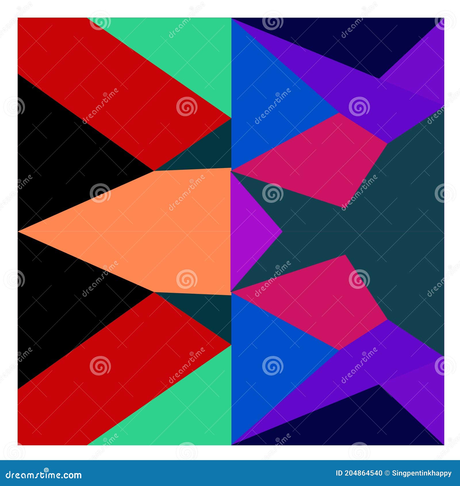 Vector Colorful Geometric and Curve Background Pattern for Feed Stock ...