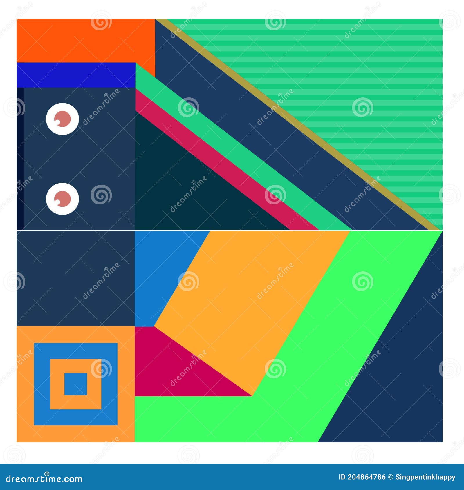 Vector Colorful Geometric and Curve Background Pattern for Feed Stock ...