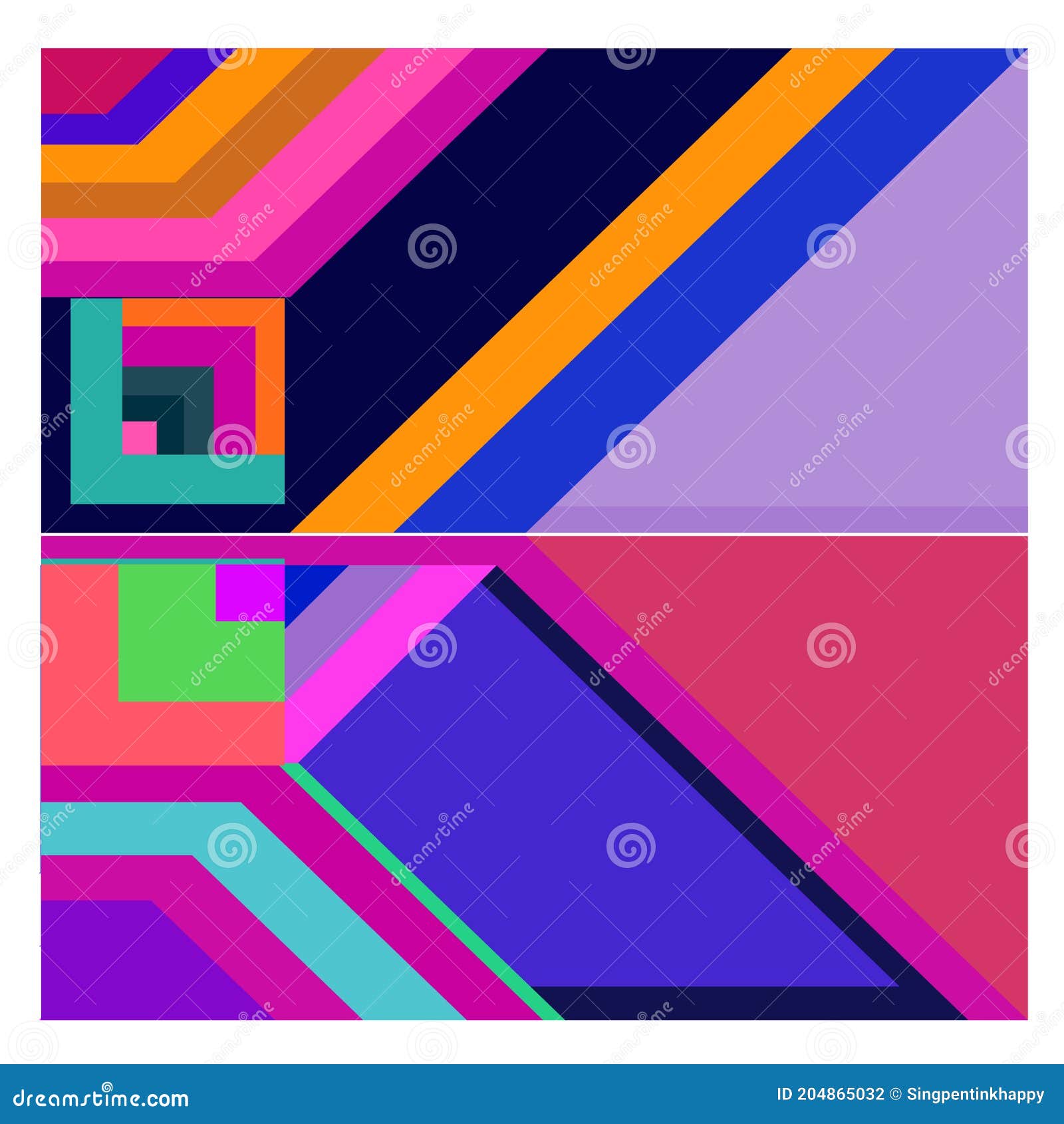 Vector Colorful Geometric and Curve Background Pattern for Feed Stock ...