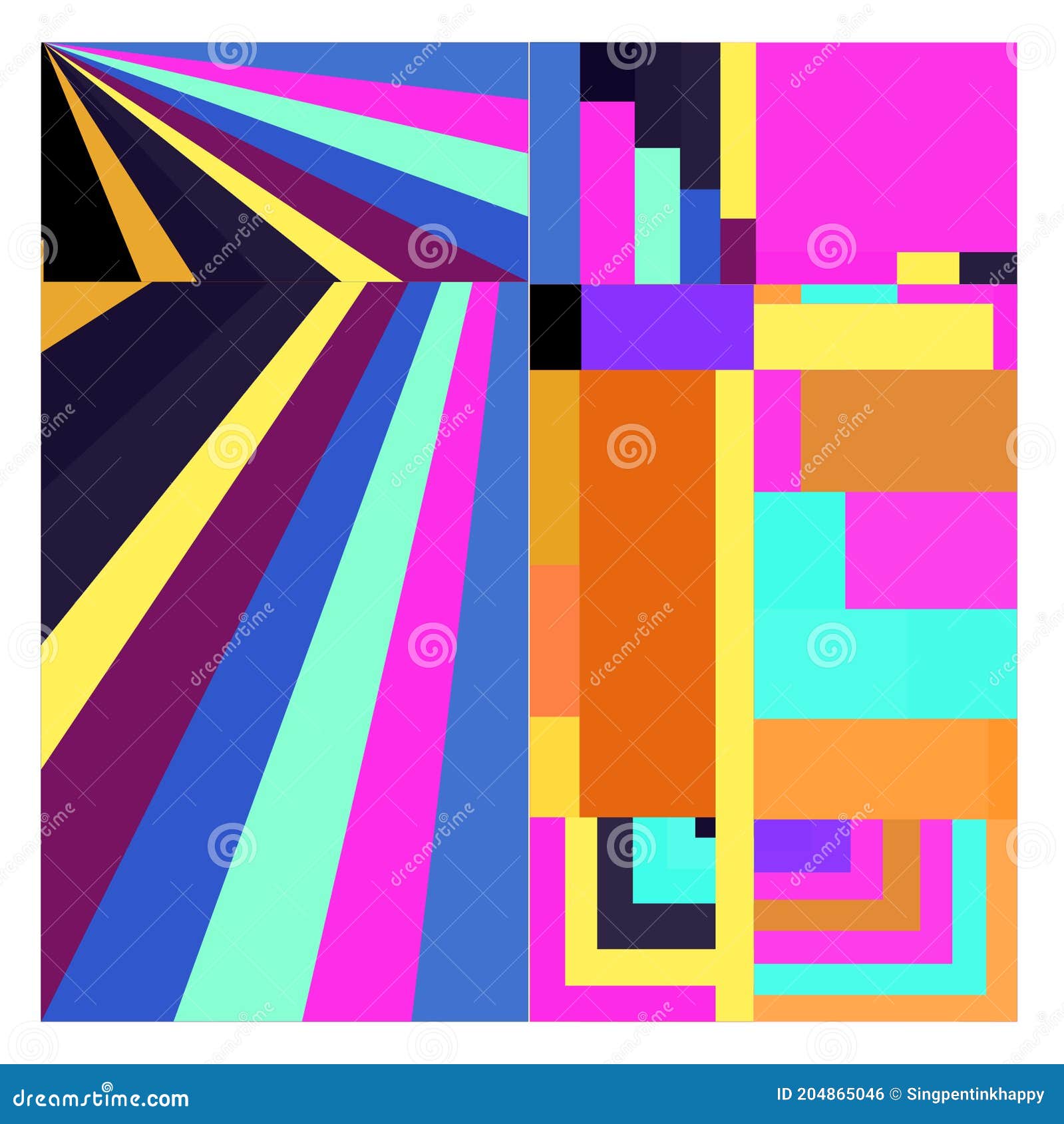 Vector Colorful Geometric and Curve Background Pattern for Feed Stock ...