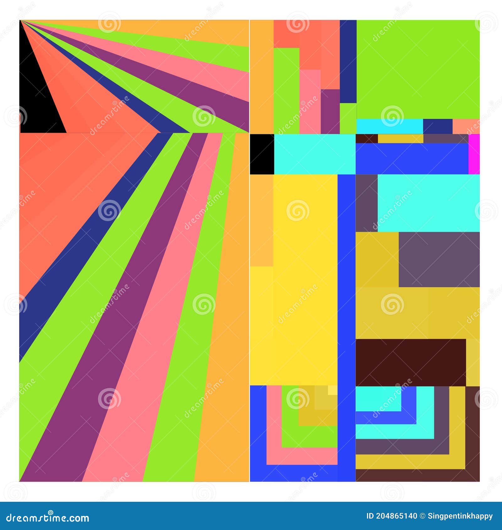 Vector Colorful Geometric and Curve Background Pattern for Feed Stock ...