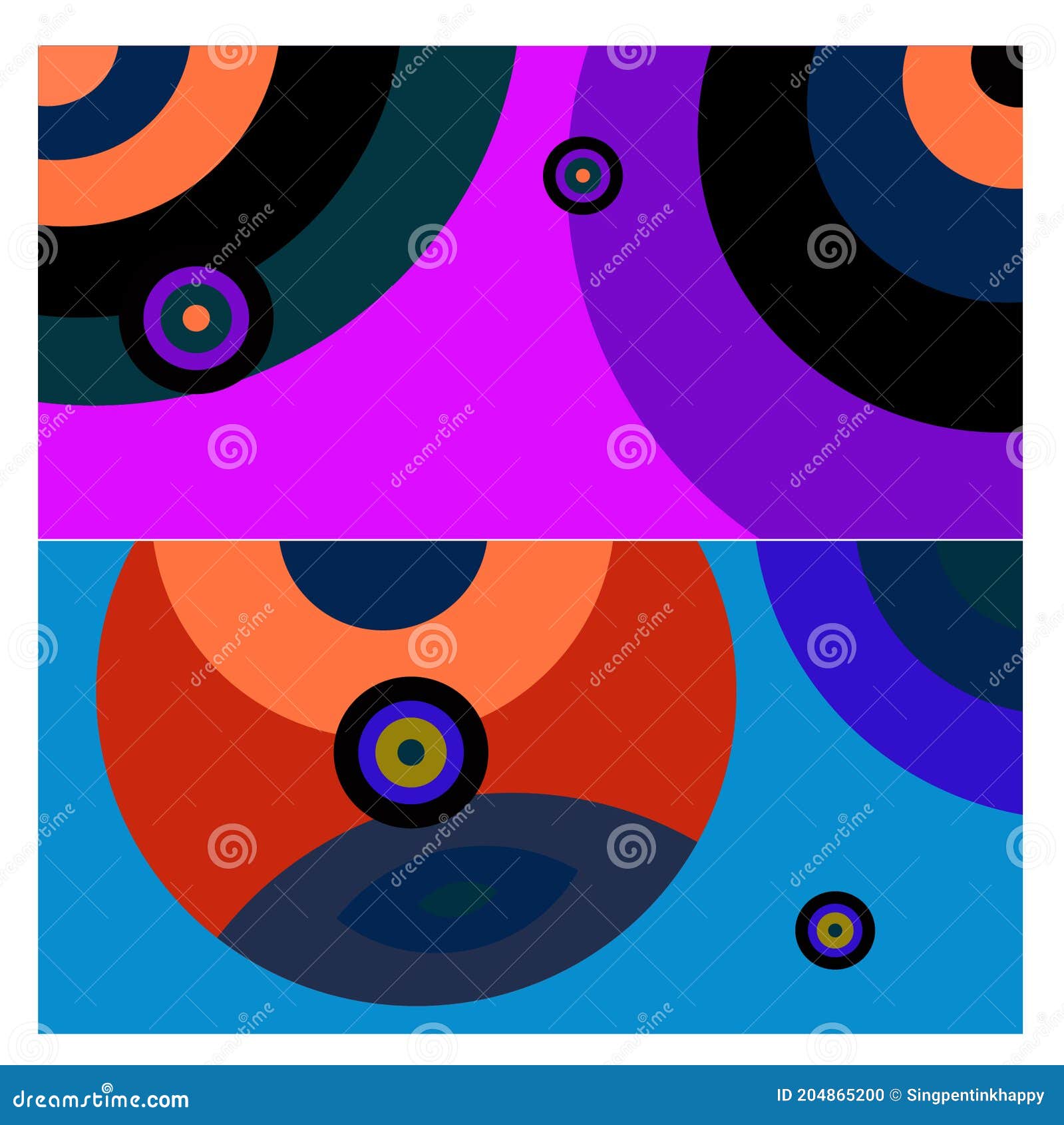 Vector Colorful Geometric and Curve Background Pattern for Feed Stock ...