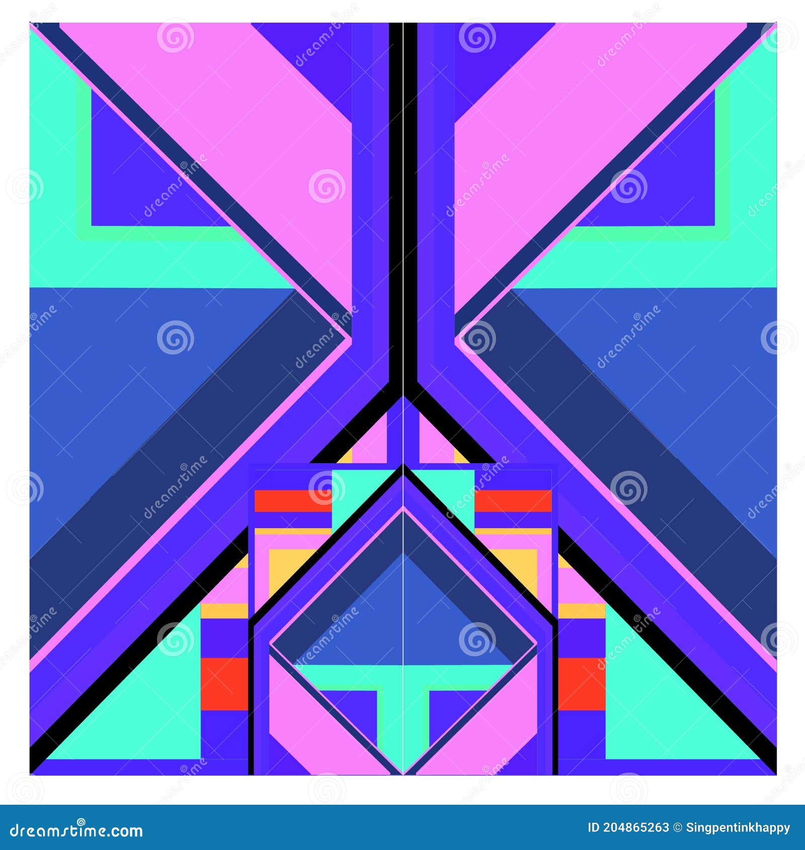 Vector Colorful Geometric and Curve Background Pattern for Feed Stock ...