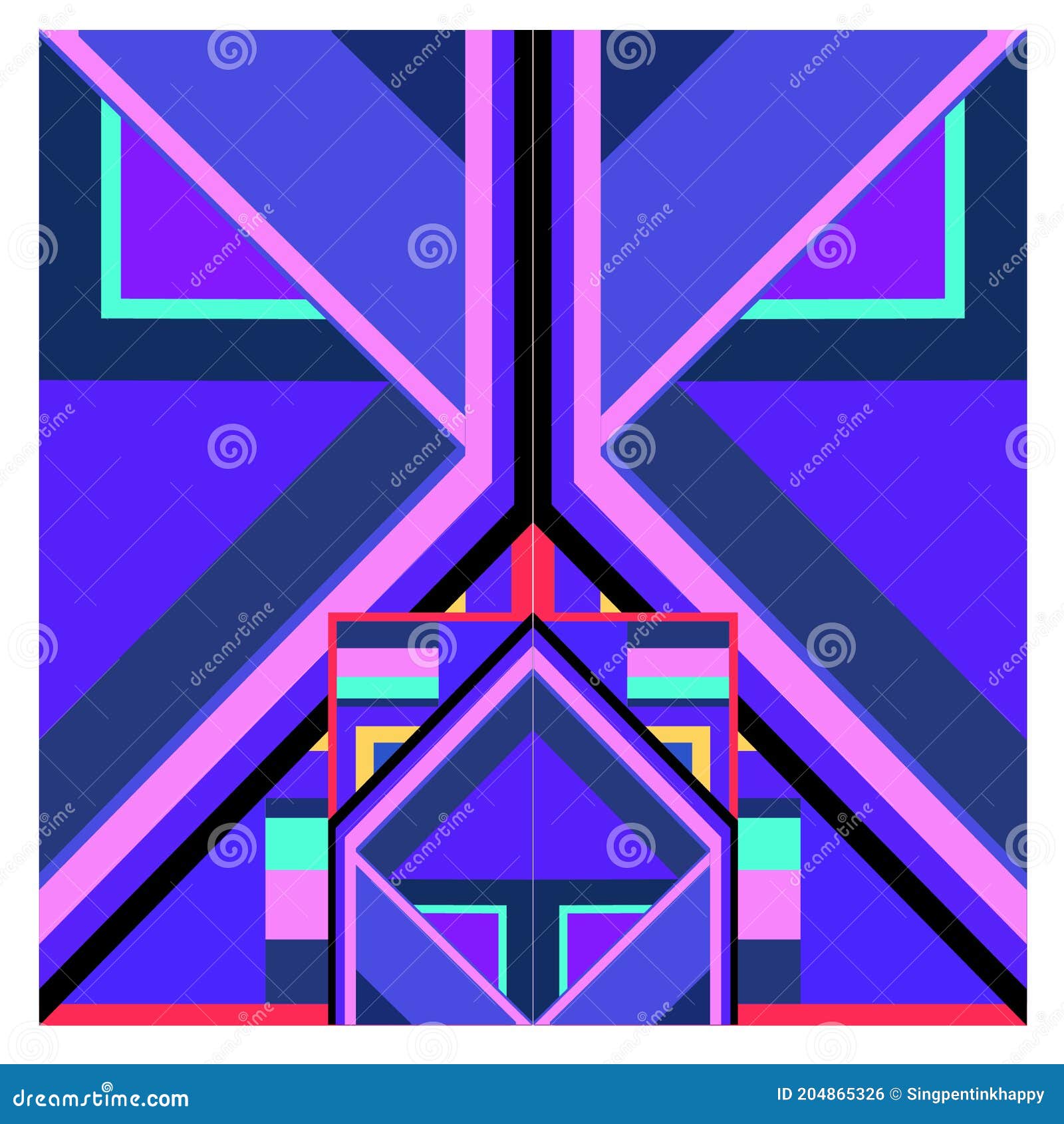 Vector Colorful Geometric and Curve Background Pattern for Feed Stock ...