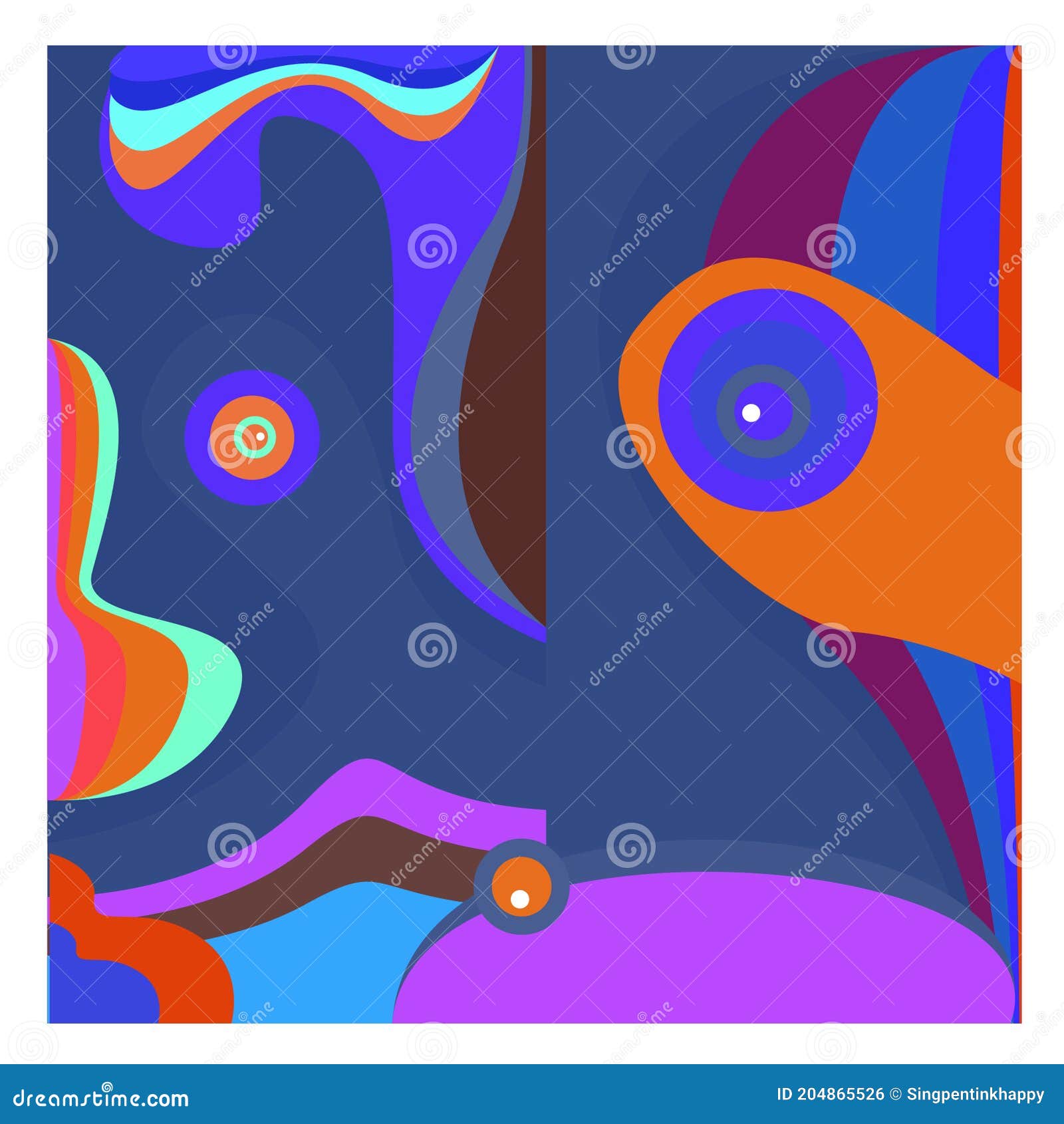 Vector Colorful Geometric and Curve Background Pattern for Feed Stock ...