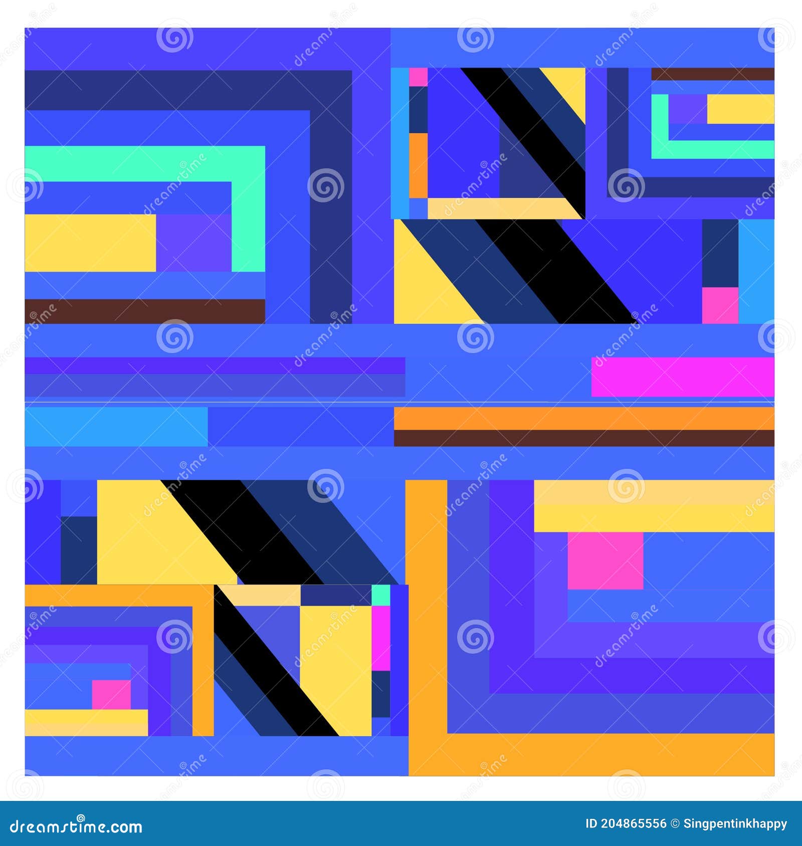 Vector Colorful Geometric and Curve Background Pattern for Feed Stock ...