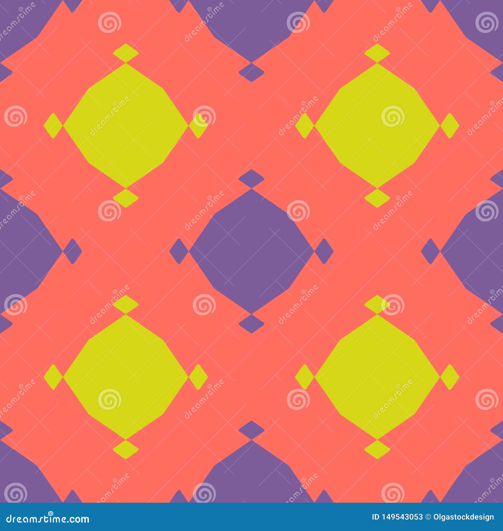 Vector Colorful Geometric Seamless Pattern. Simple Abstract Minimalist ...