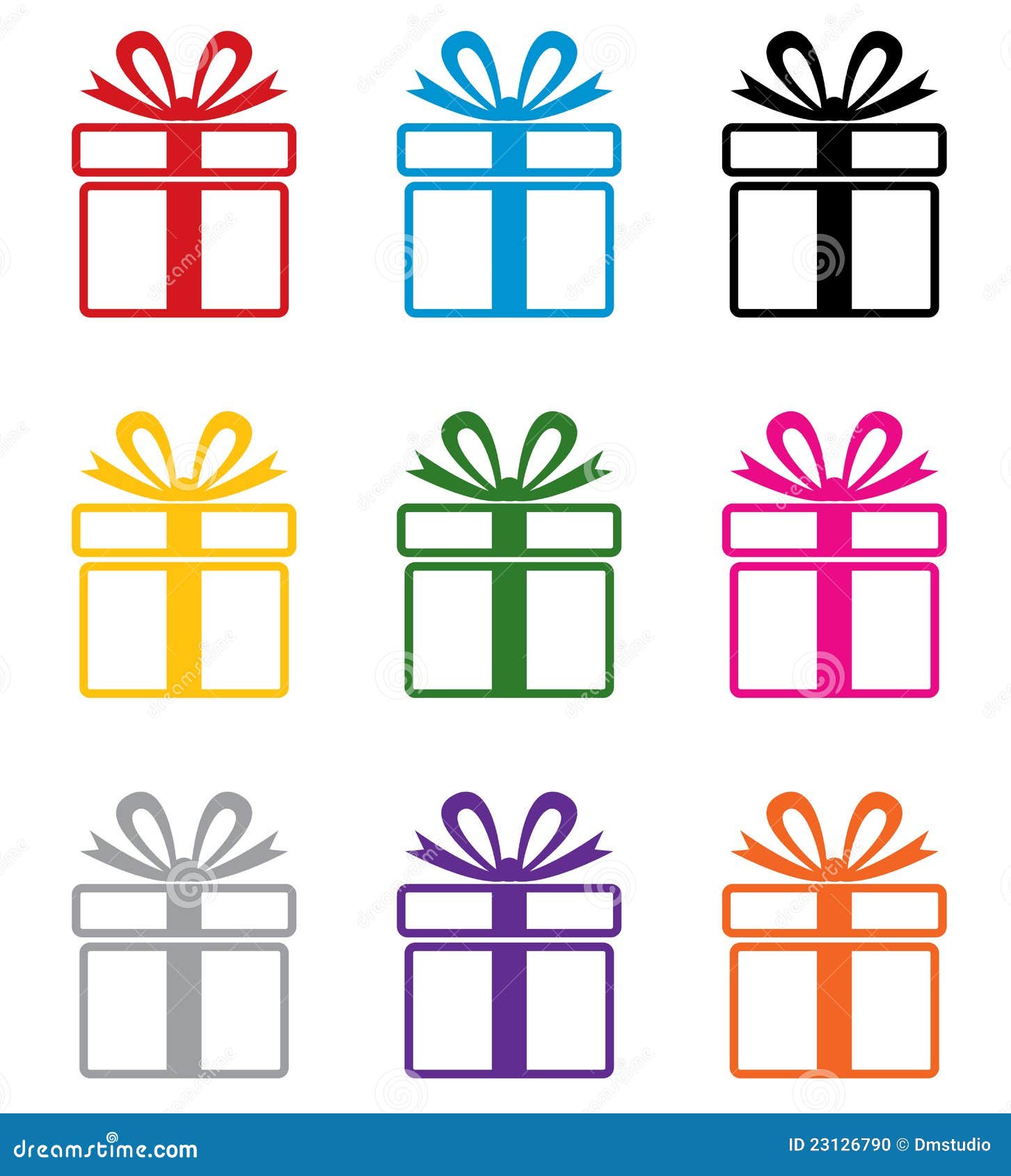 Vector Colorful Gift Box Symbols Stock Vector - Illustration of ...