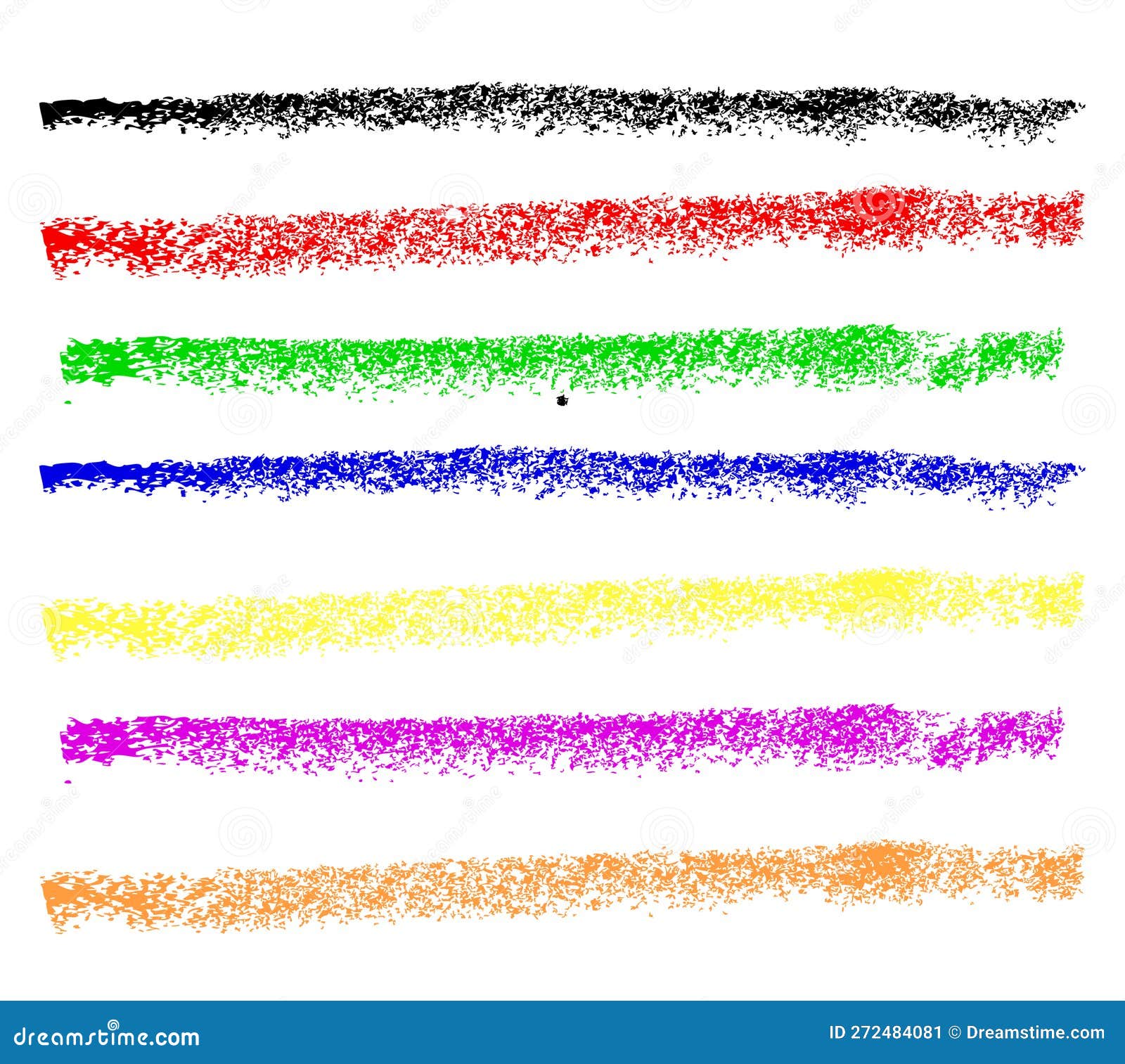 Vector Colorful Horizontal Line Crayon for Element Design Stock ...