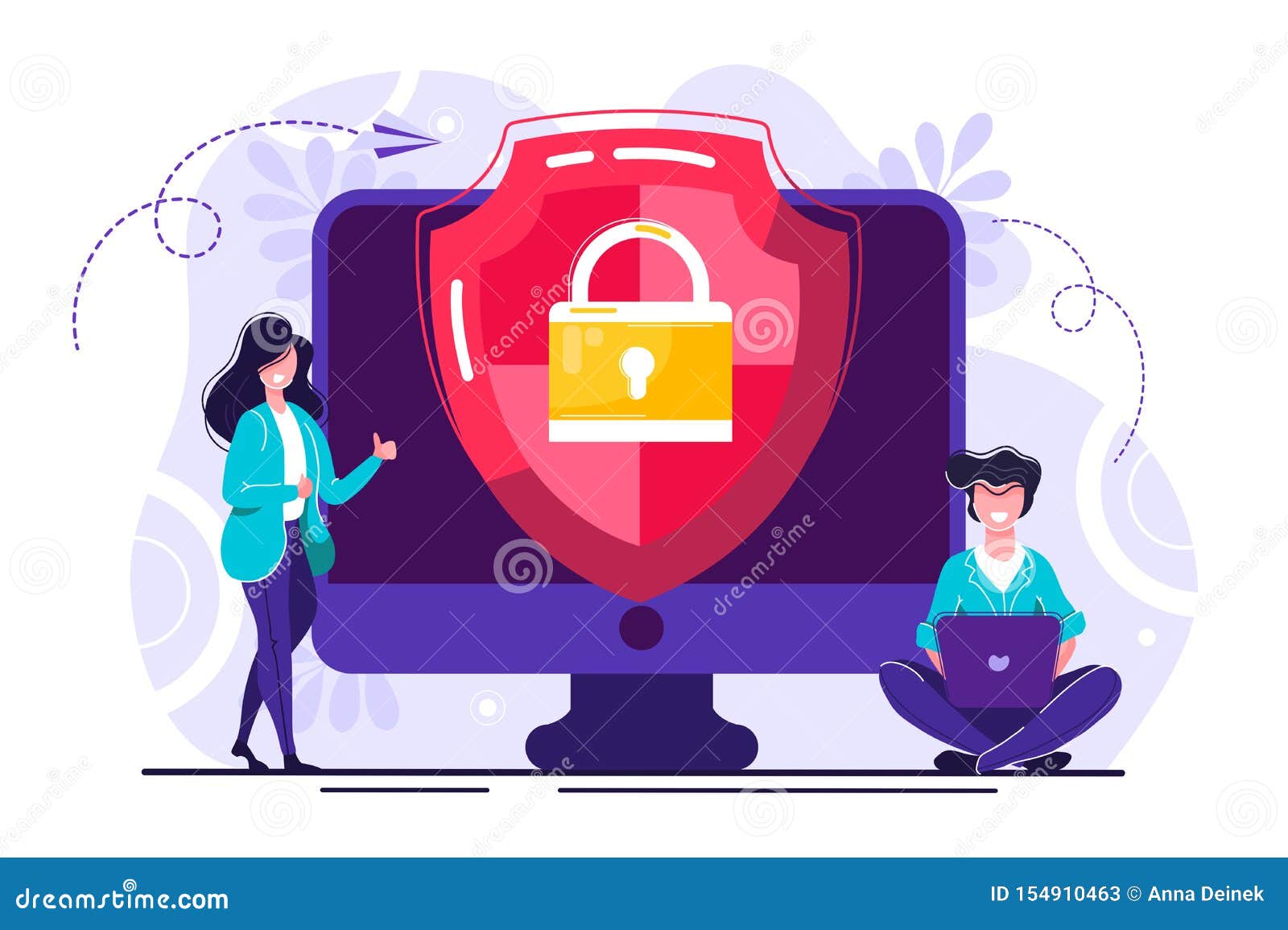 Concept Protecting Computer Stock Vector Illustration Of Computer Advocacy 154910463