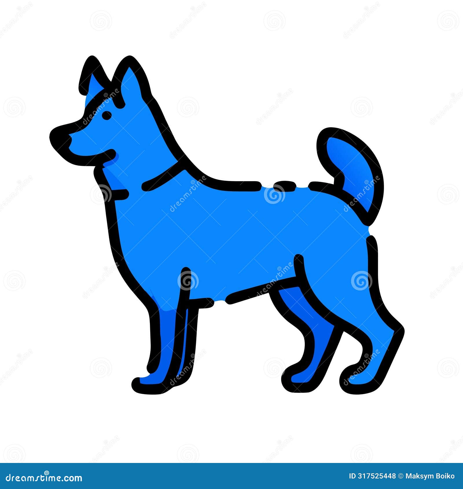 Akita Dog Blue Icon Vector Illustration Stock Vector - Illustration of ... Akita Dog Blue Icon Vector Illustration Stock Vector - Illustration of ...